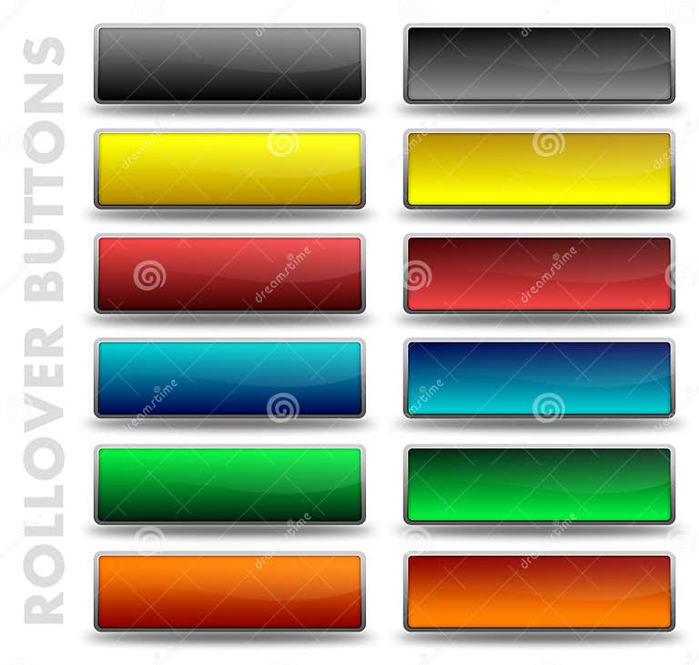 Glossy Rollover buttons stock photo. Image of sites, sets - 31061792