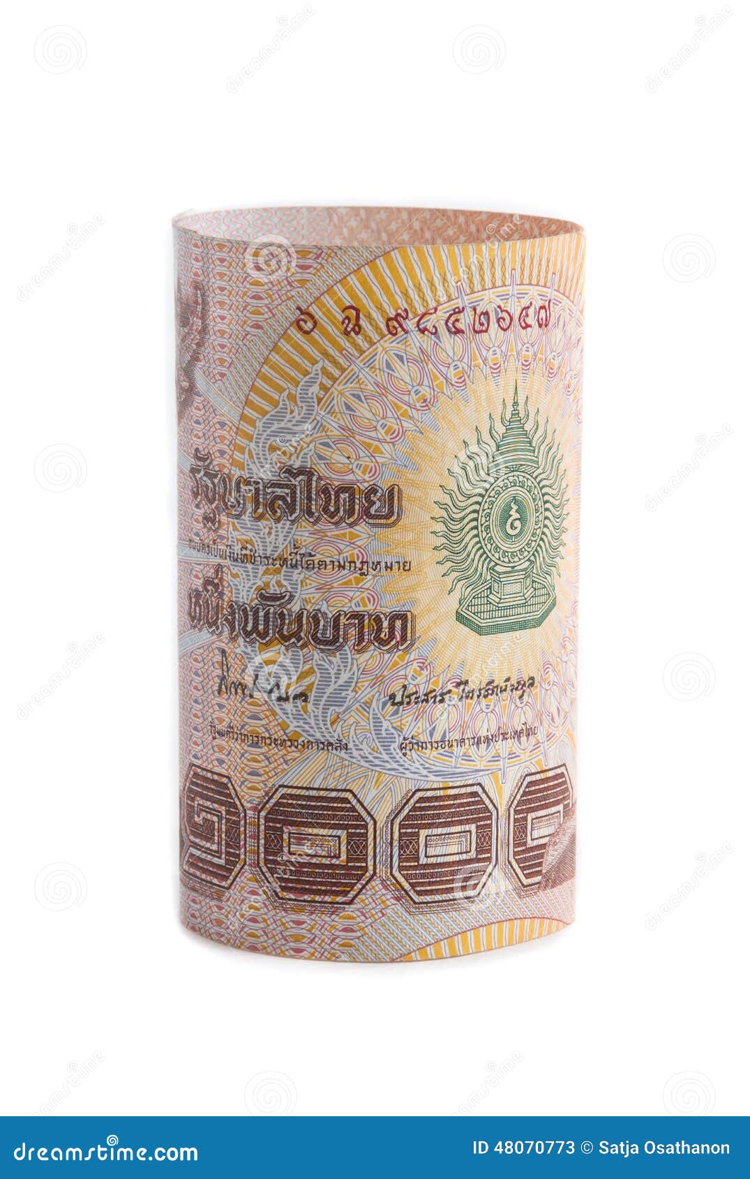 Rolls of Banknote of Thai Currency Stock Image - Image of cash ...