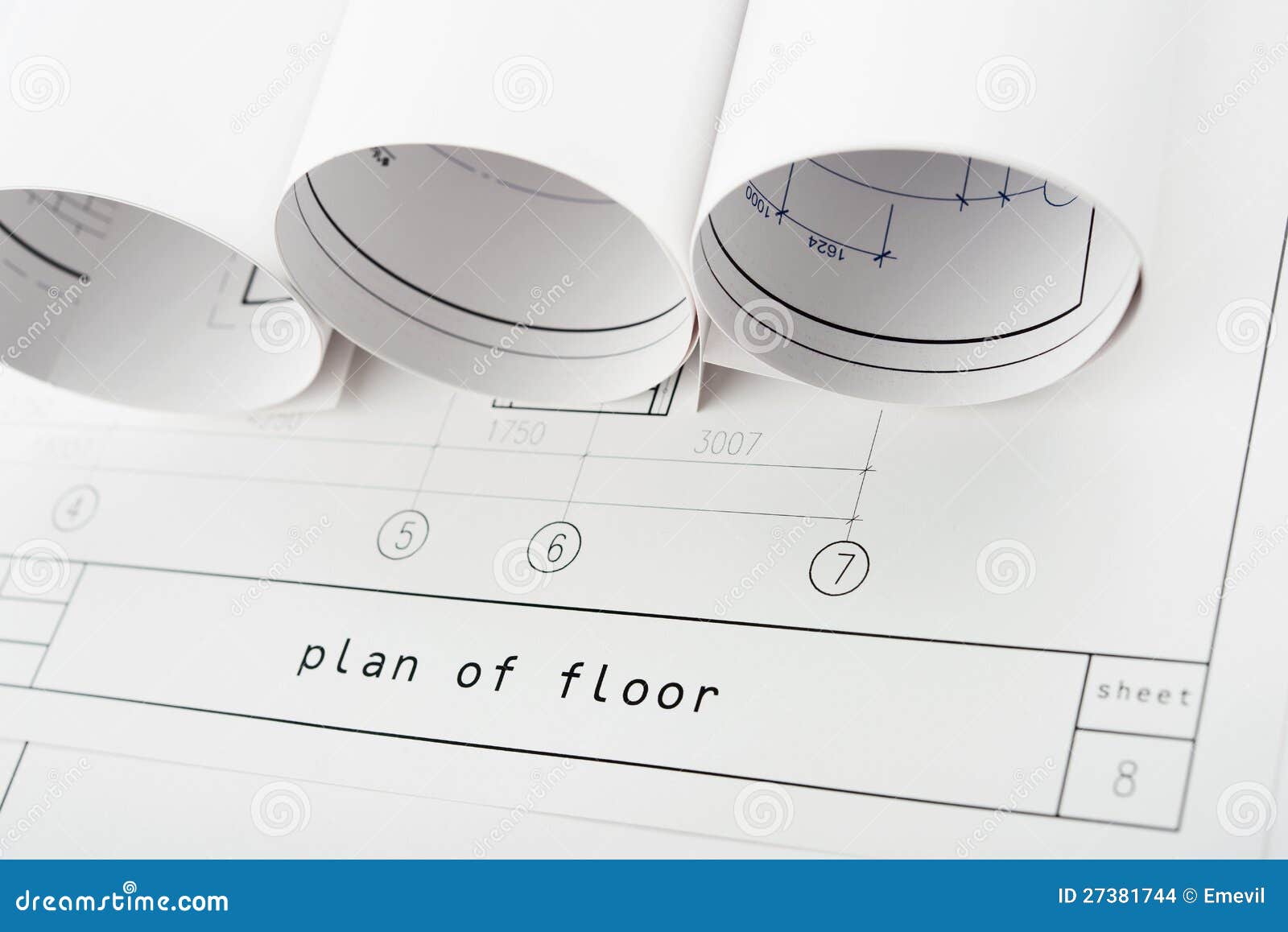 Rolls of Blueprints stock photo. Image of document, concepts - 27381744
