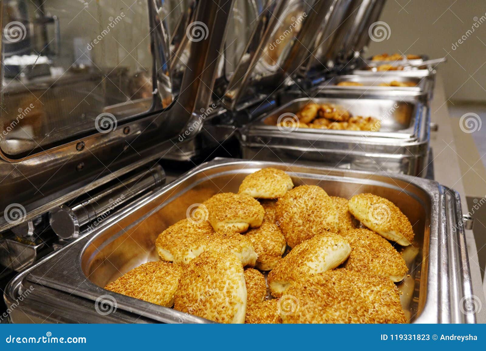 Rolls on the Buffet. the Range of Pastries Stock Image - Image of ...