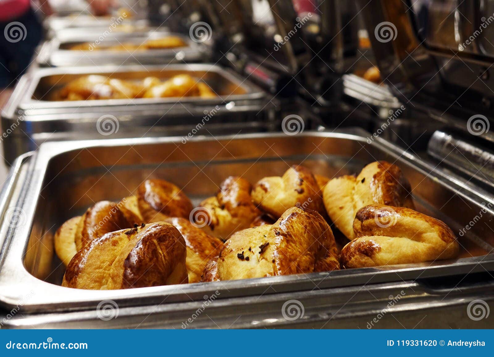 Rolls on the Buffet. the Range of Pastries Stock Photo - Image of ...