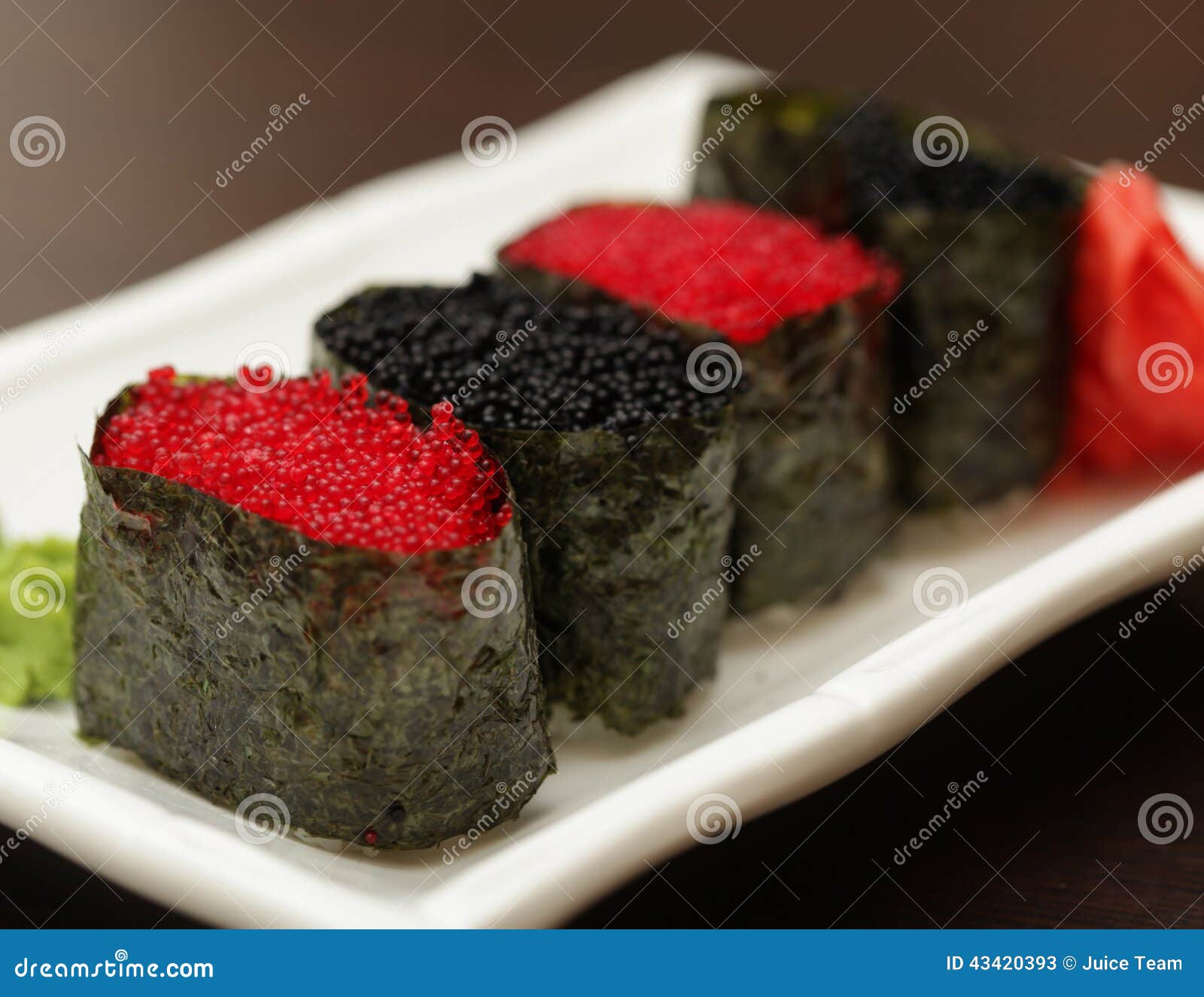 Rolls with caviar stock image. Image of east, kitchen - 43420393