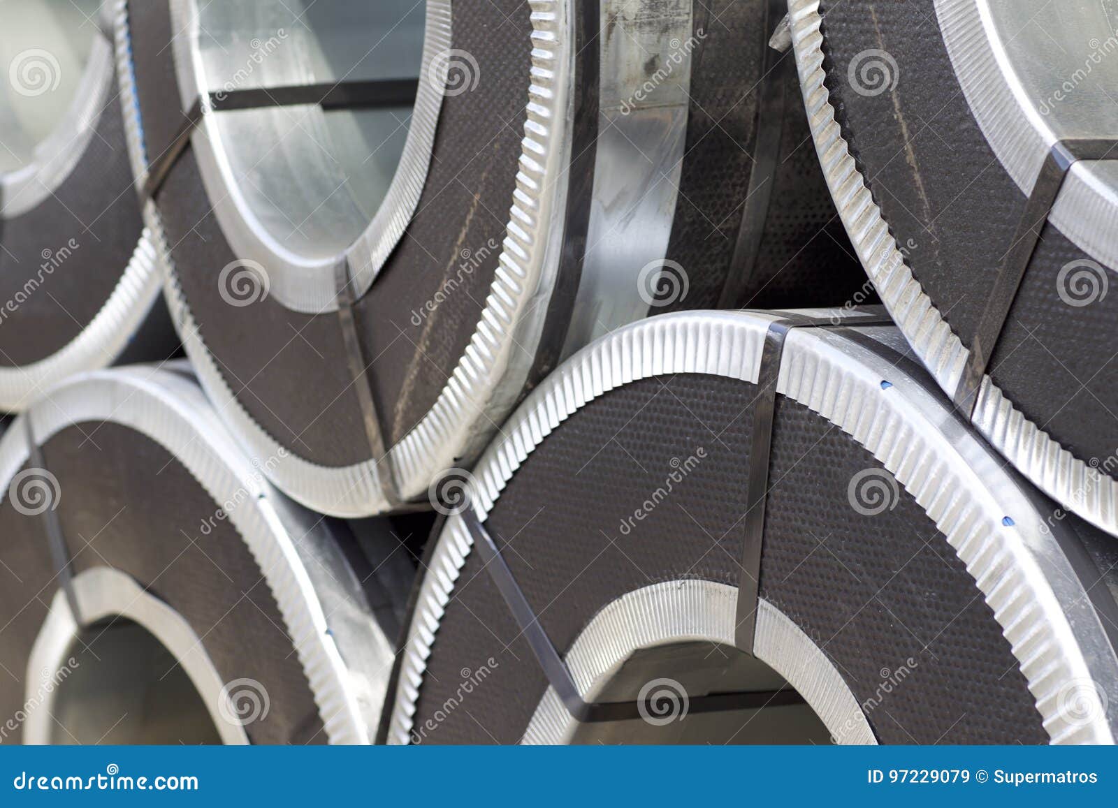 Rolls of Cold-rolled Galvanized Steel with Polymer Coating Stock Image ...