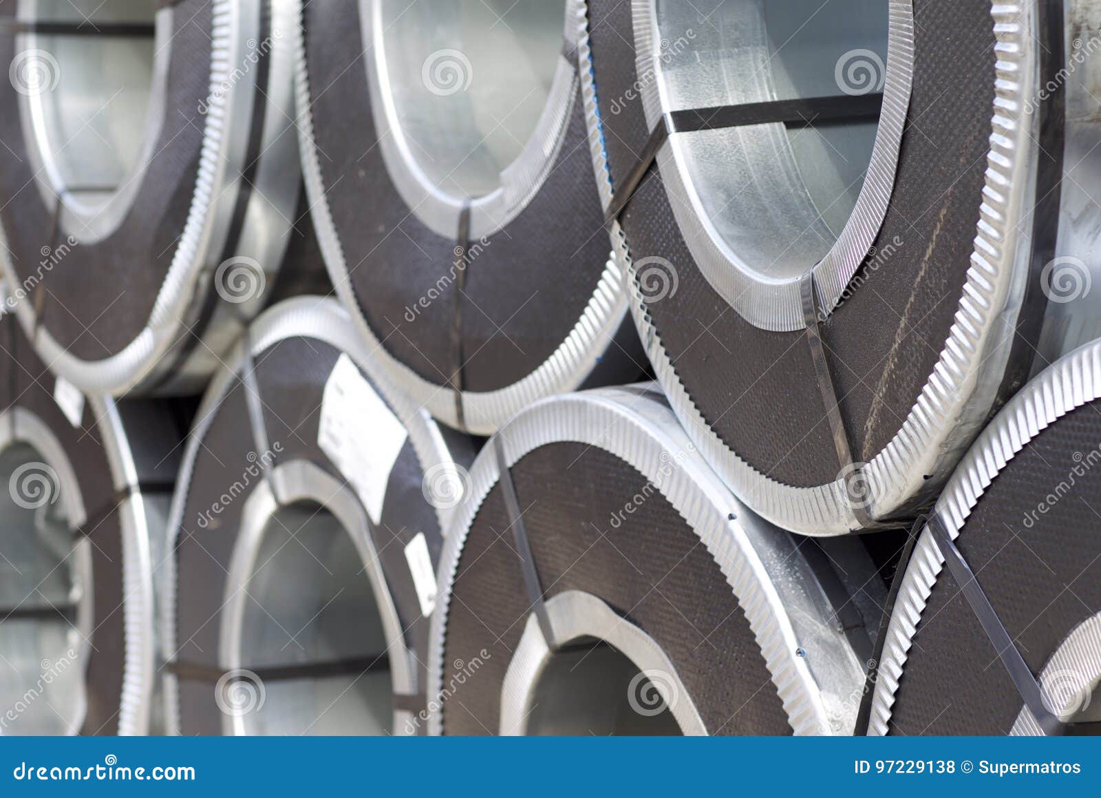Rolls of Cold-rolled Galvanized Steel with Polymer Coating Stock Photo ...