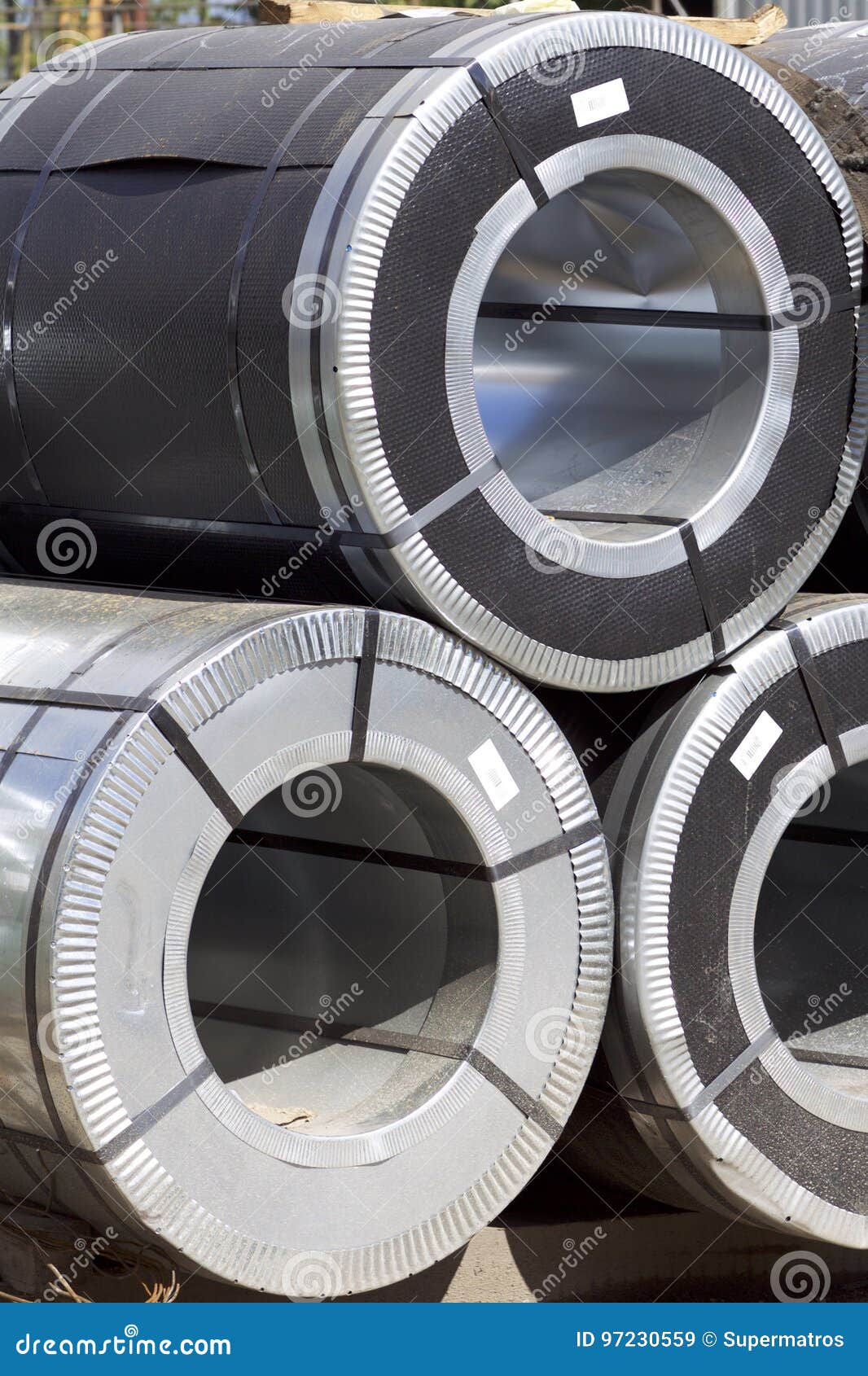 Rolls of Cold-rolled Galvanized Steel with Polymer Coating Stock Image ...