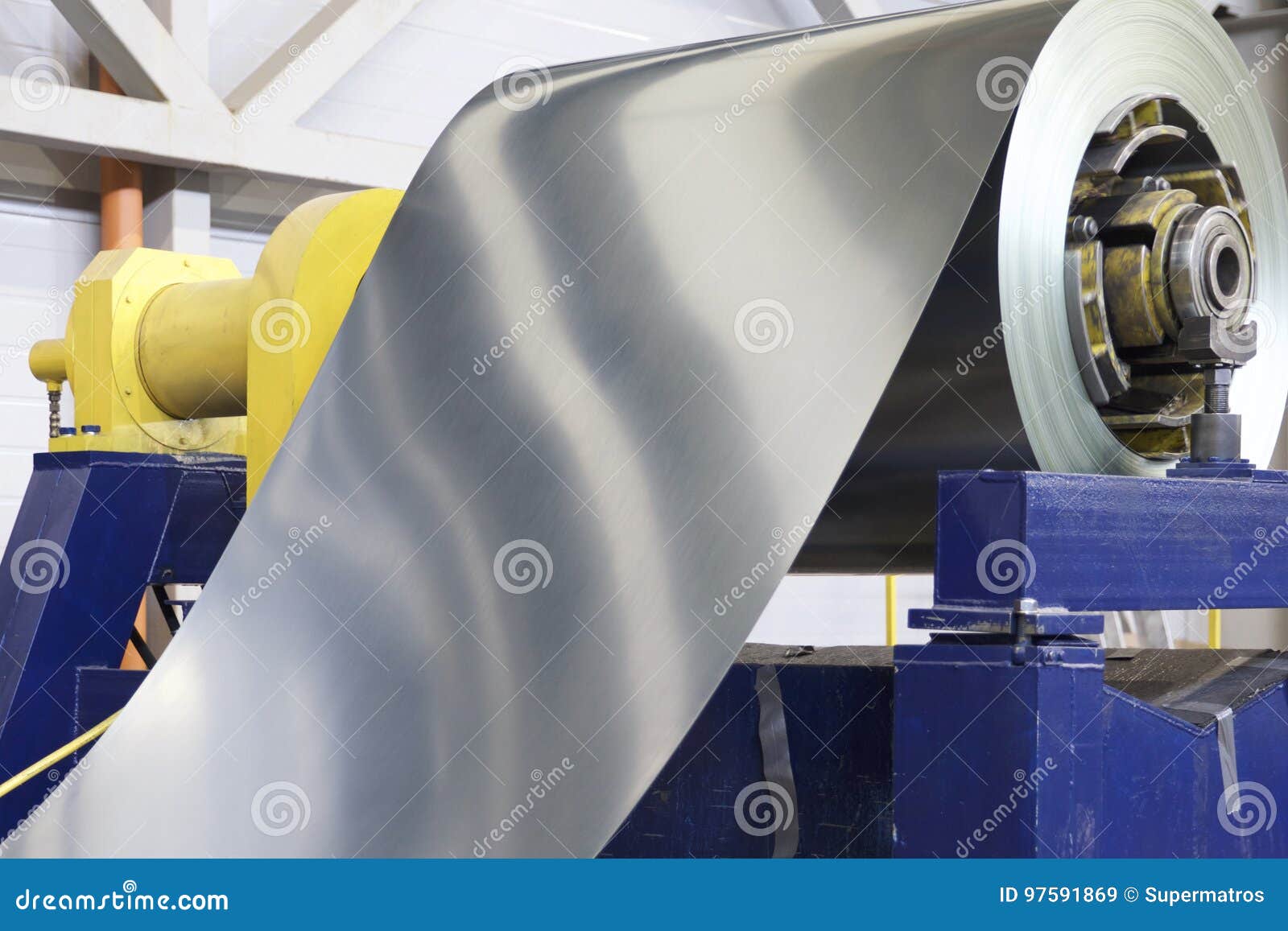Rolls of Cold-rolled Galvanized Steel with Polymer Coating Stock Image ...