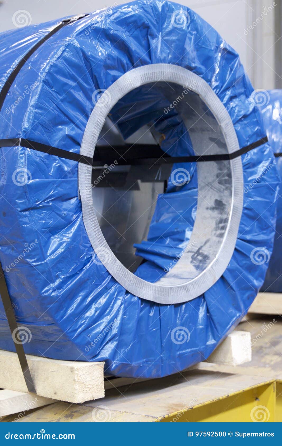 Rolls of Cold-rolled Galvanized Steel with Polymer Coating Stock Photo ...