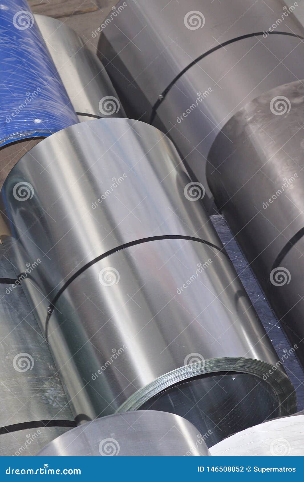 Rolls of Cold-rolled Galvanized Steel in Stock Stock Photo - Image of ...