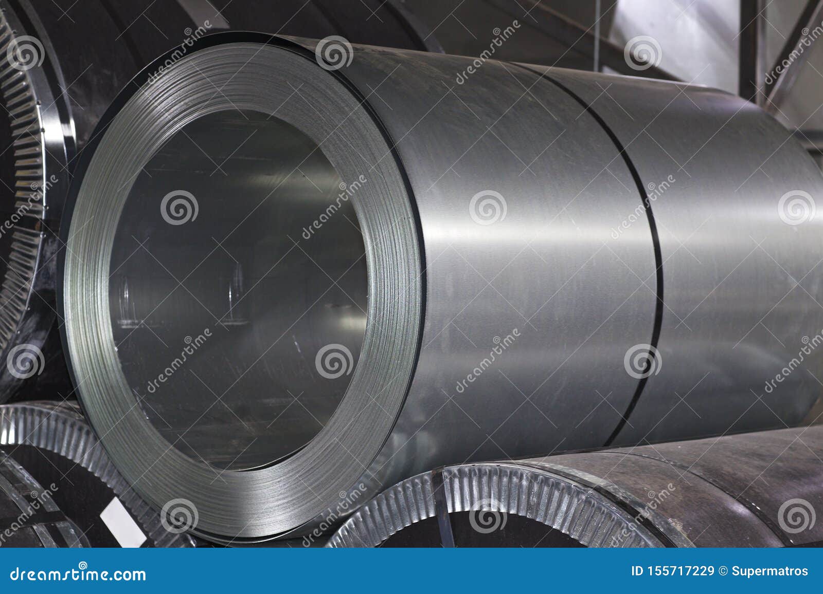 Rolls of Cold-rolled Galvanized Steel in Stock Stock Image - Image of ...