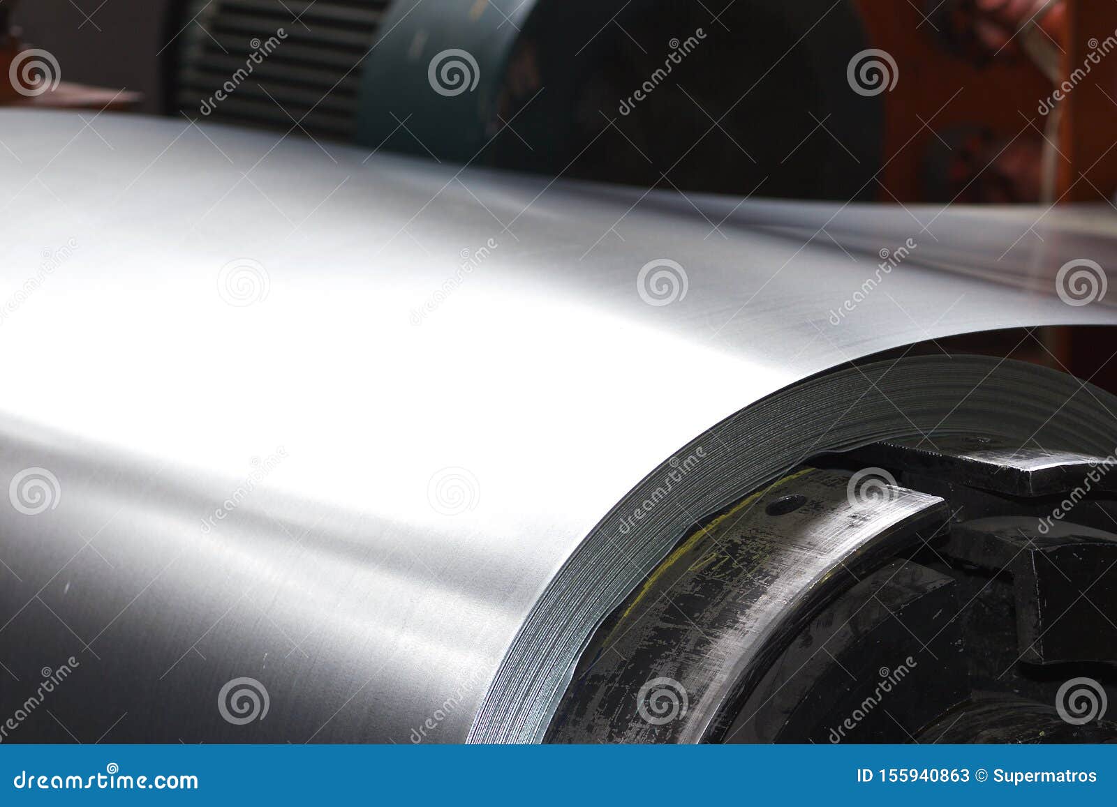 Rolls Of Cold-rolled Galvanized Steel With Polymer Coating Royalty-Free ...