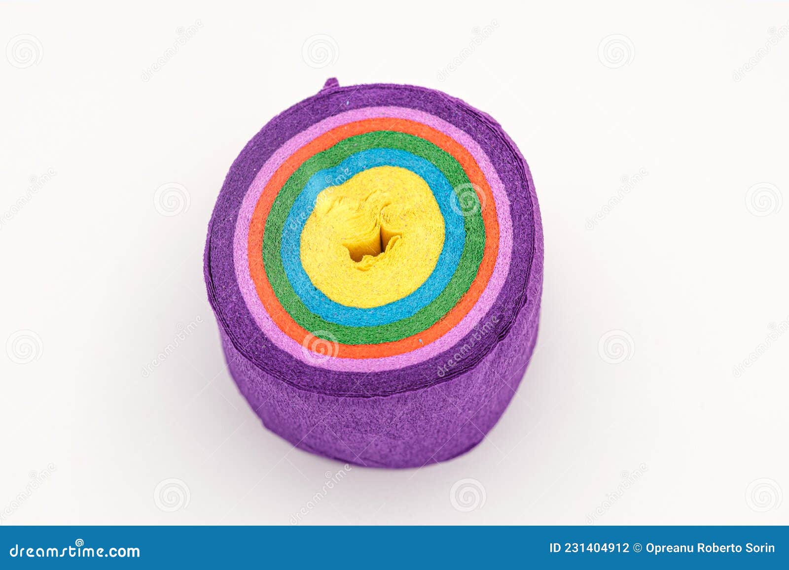 Rolls of Colored Paper on a White Background Stock Photo - Image of ...