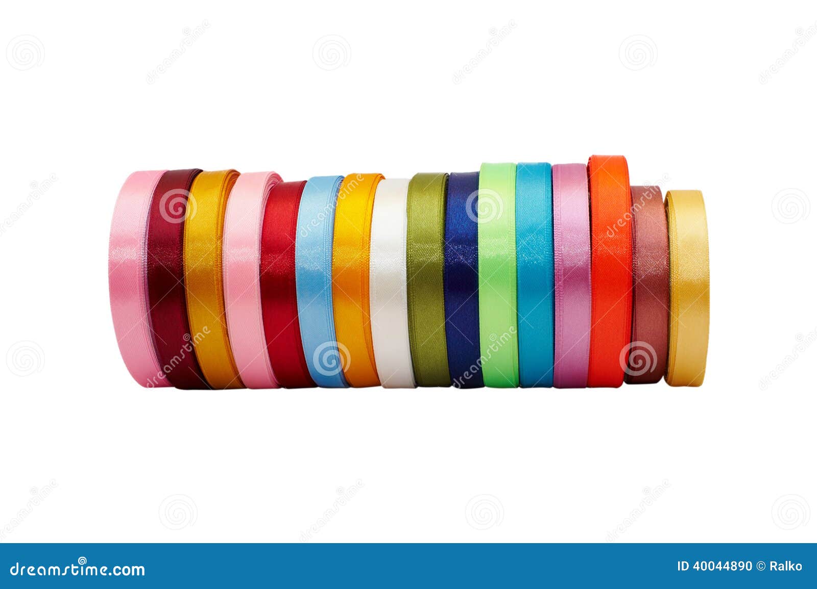 Rolls of Colored Satin Ribbons Stock Photo - Image of banners, element ...