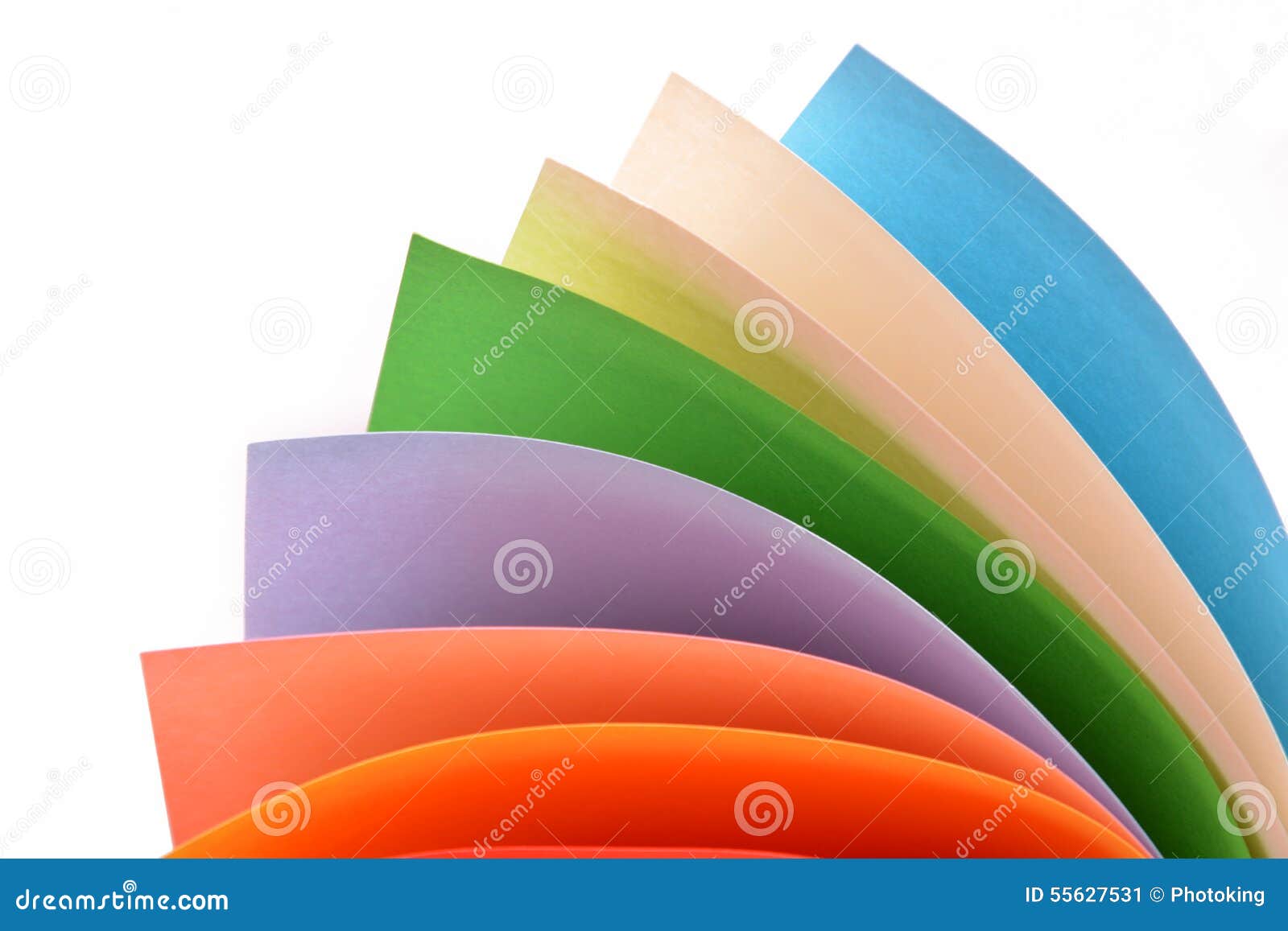 Rolls del papel del color imagen de archivo. Imagen de curva - 55627531