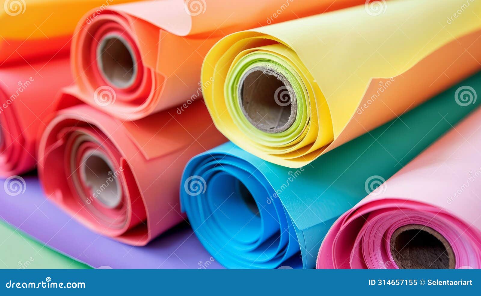Rolls of Drawing Paper for Flexible Use Stock Illustration ...