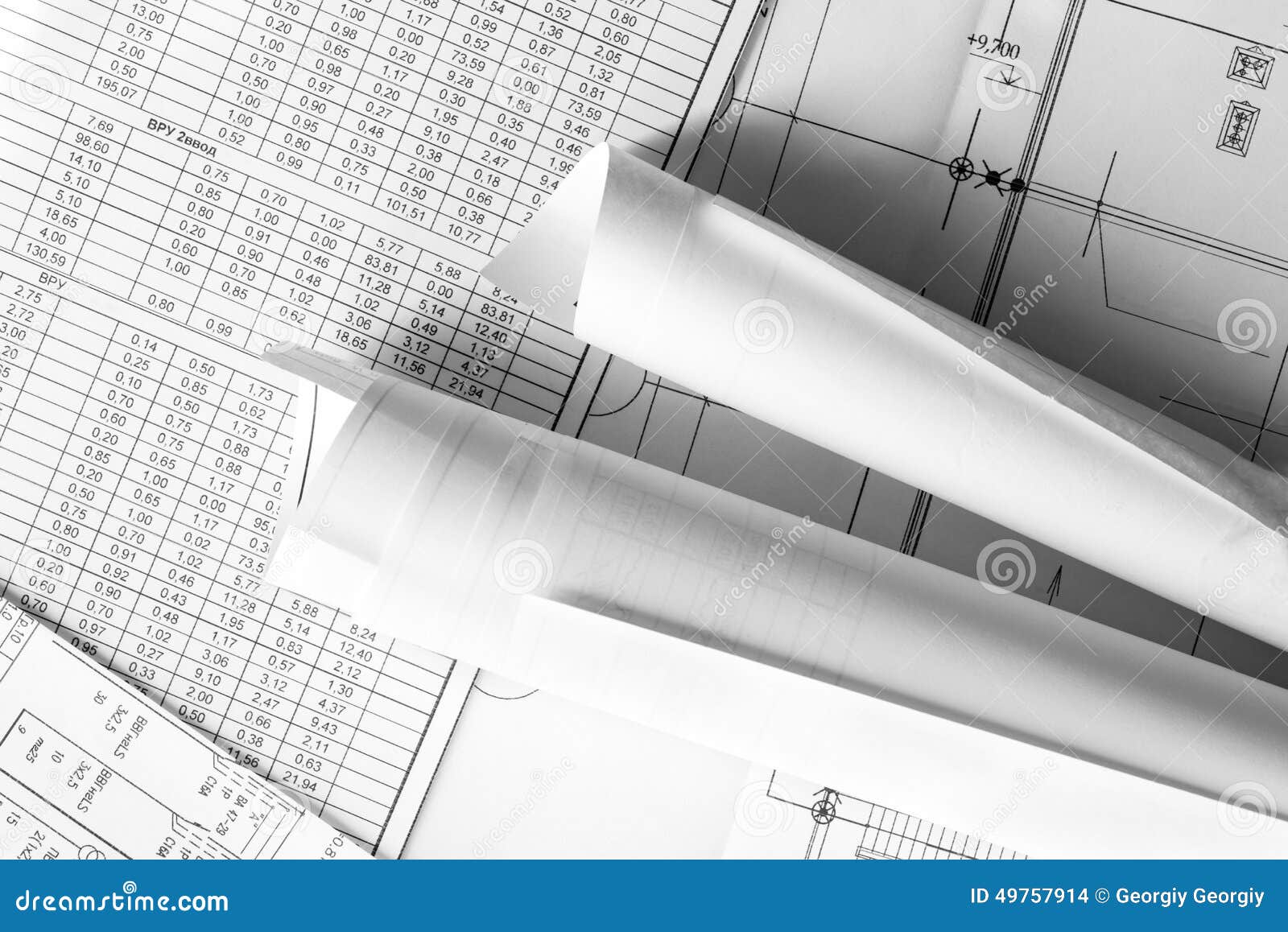 Rolls of drawings stock photo. Image of industry, number - 49757914