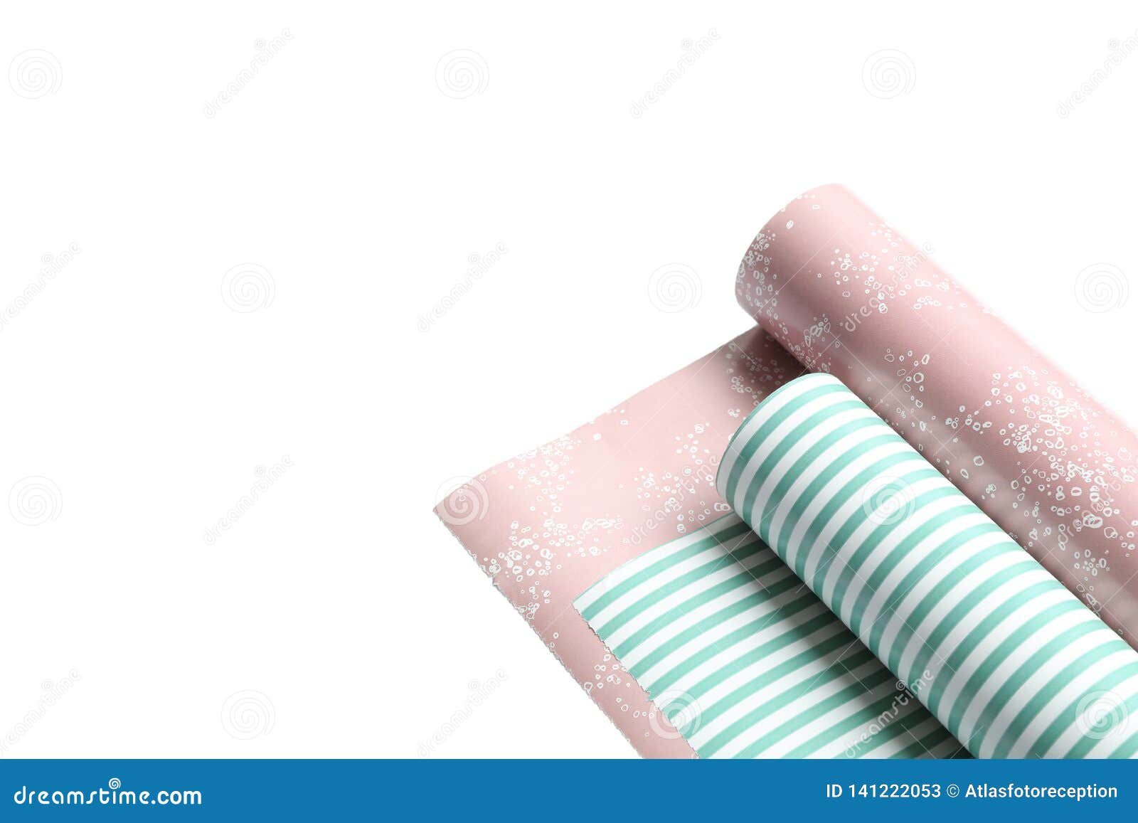 Rolls of Festive Wrapping Paper on White Background Stock Image - Image ... Rolls of Festive Wrapping Paper on White Background Stock Image - Image ...