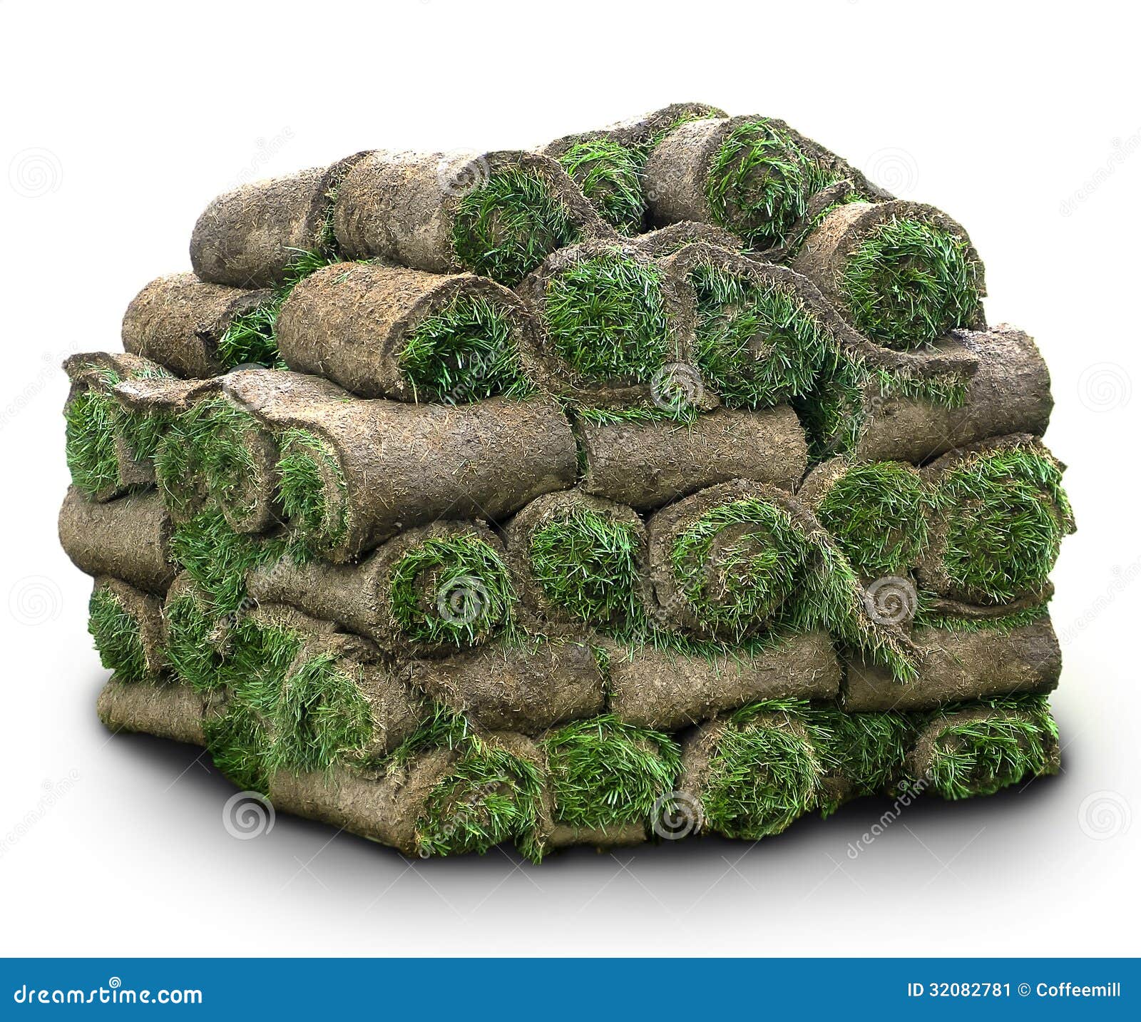 Rolls of grass stock image. Image of agriculture, ground - 32082781