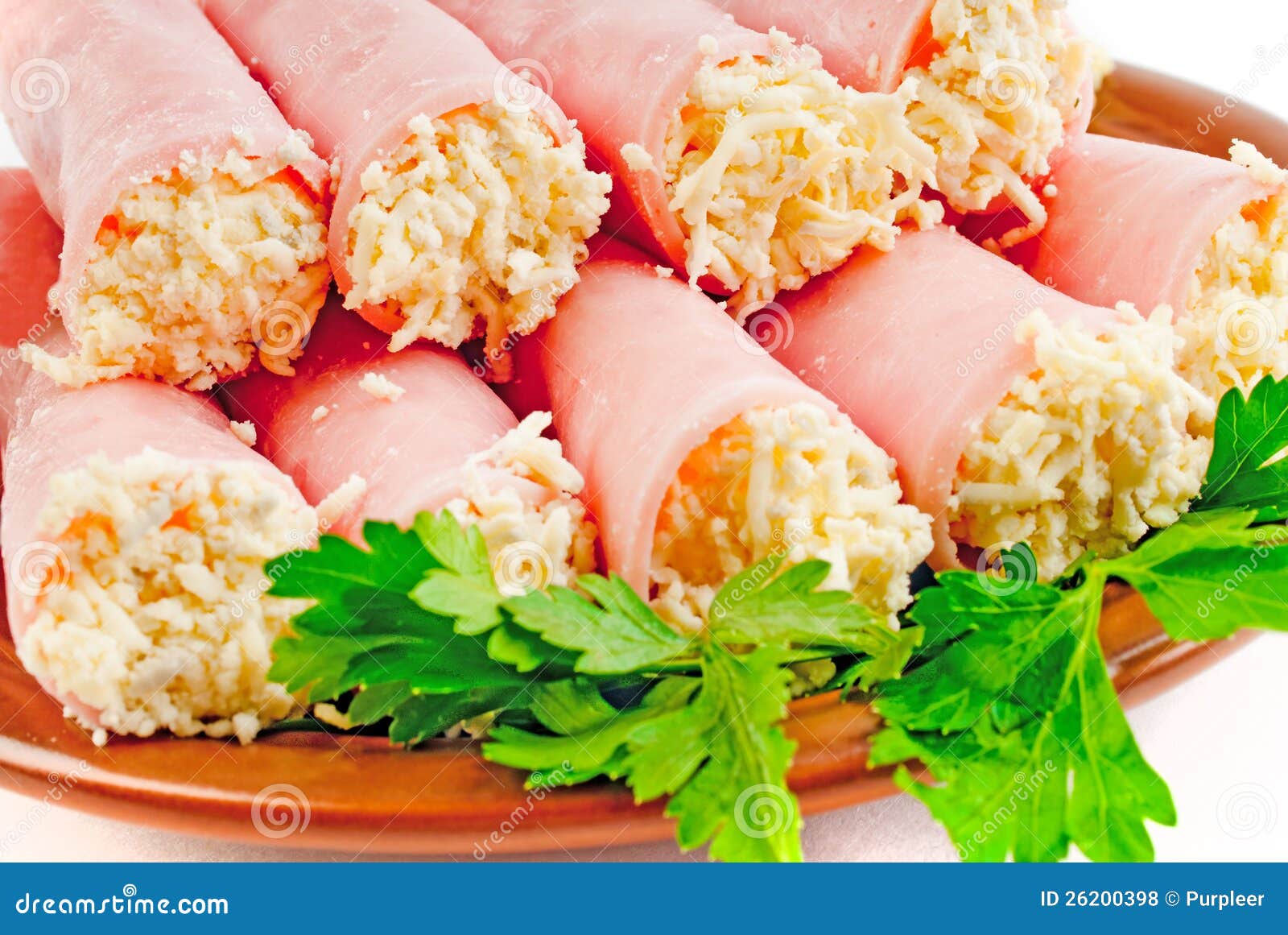 Rolls. ham with cheese stock photo. Image of snack, brown - 26200398