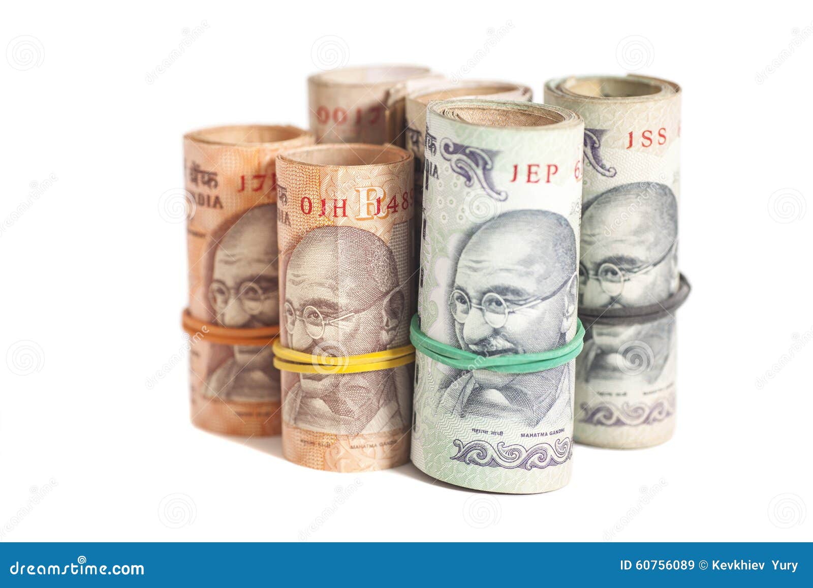 Rolls of Indian rupees stock image. Image of profit, band - 60756089