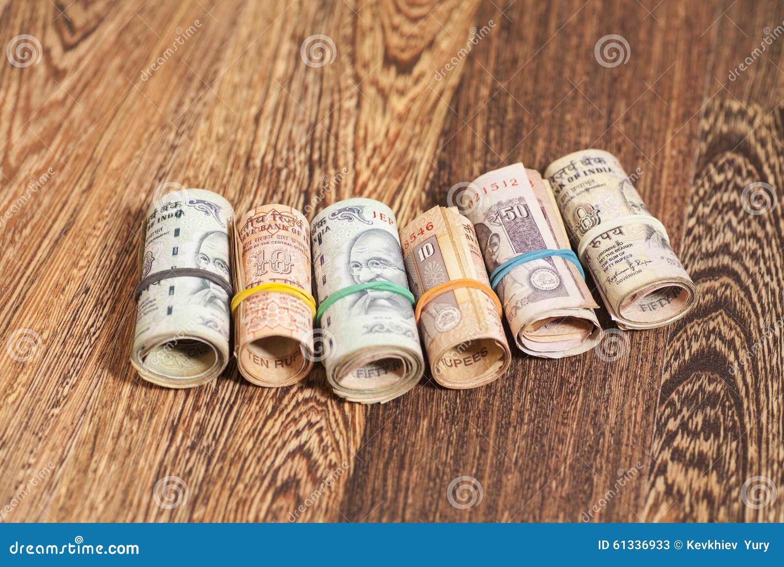 Rolls of Indian rupees stock image. Image of elastic - 61336933