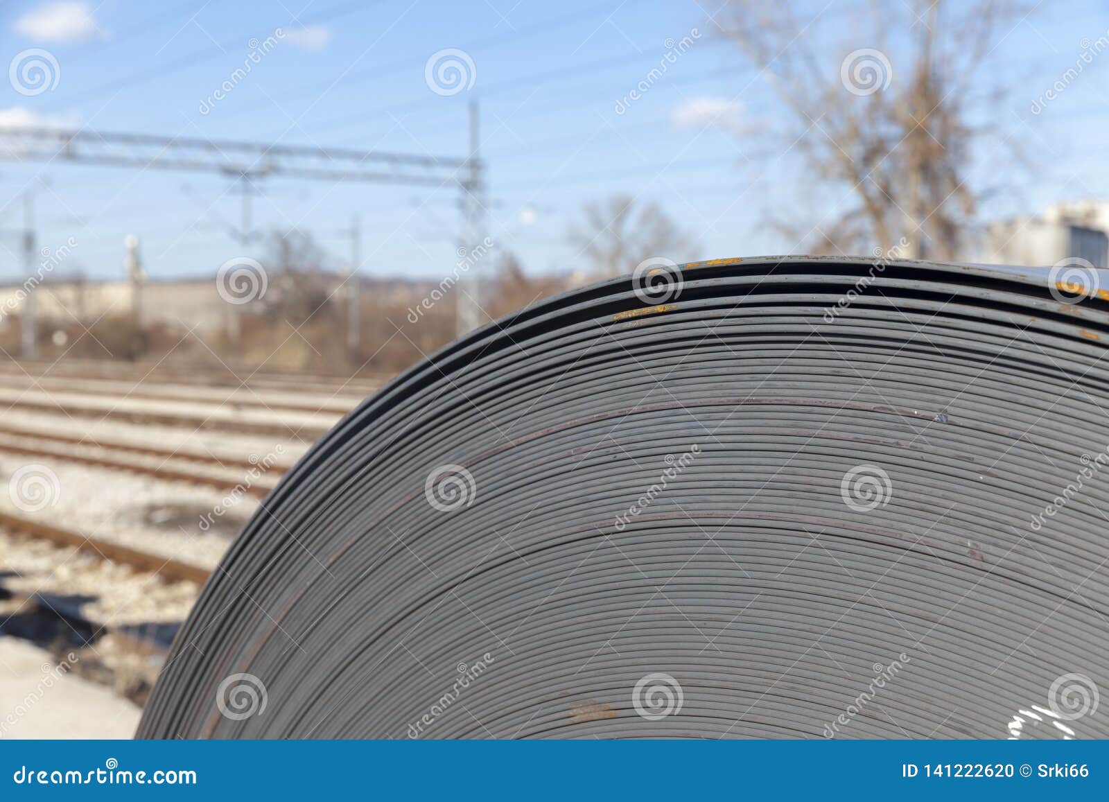 Rolls of Industrial Sheet Metal Stock Photo - Image of aluminum ...