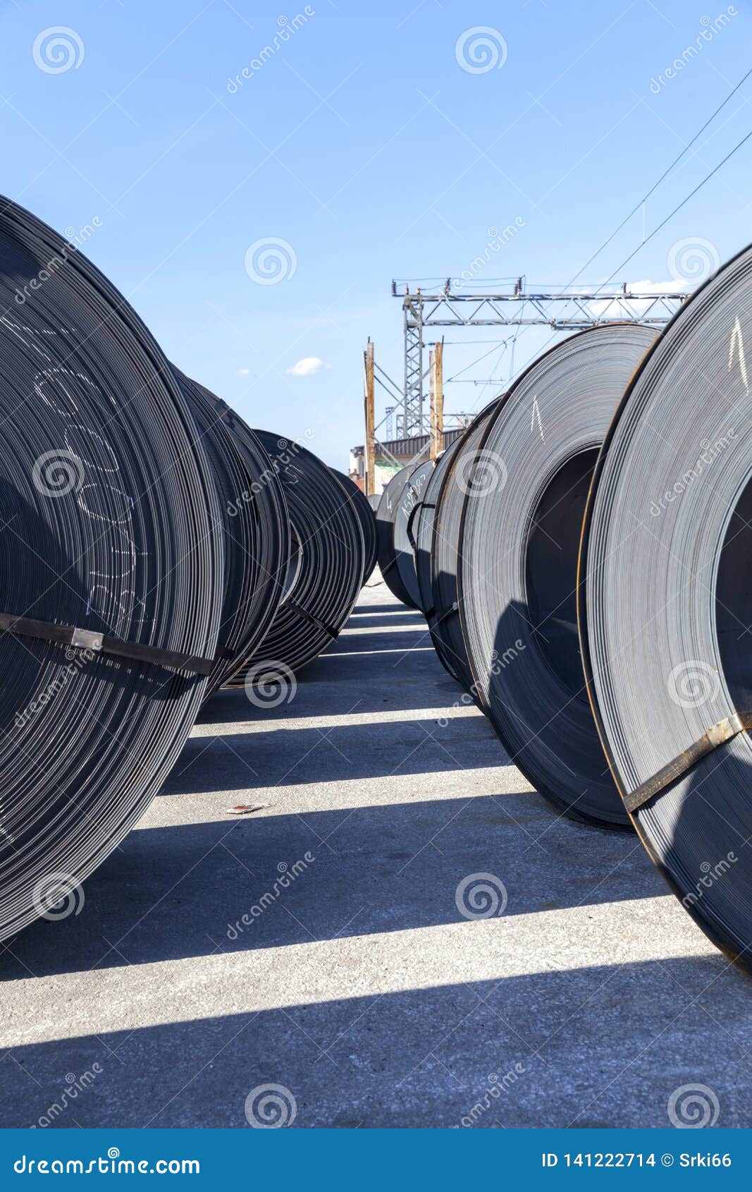 Rolls of Industrial Sheet Metal Stock Photo - Image of grey, making ...