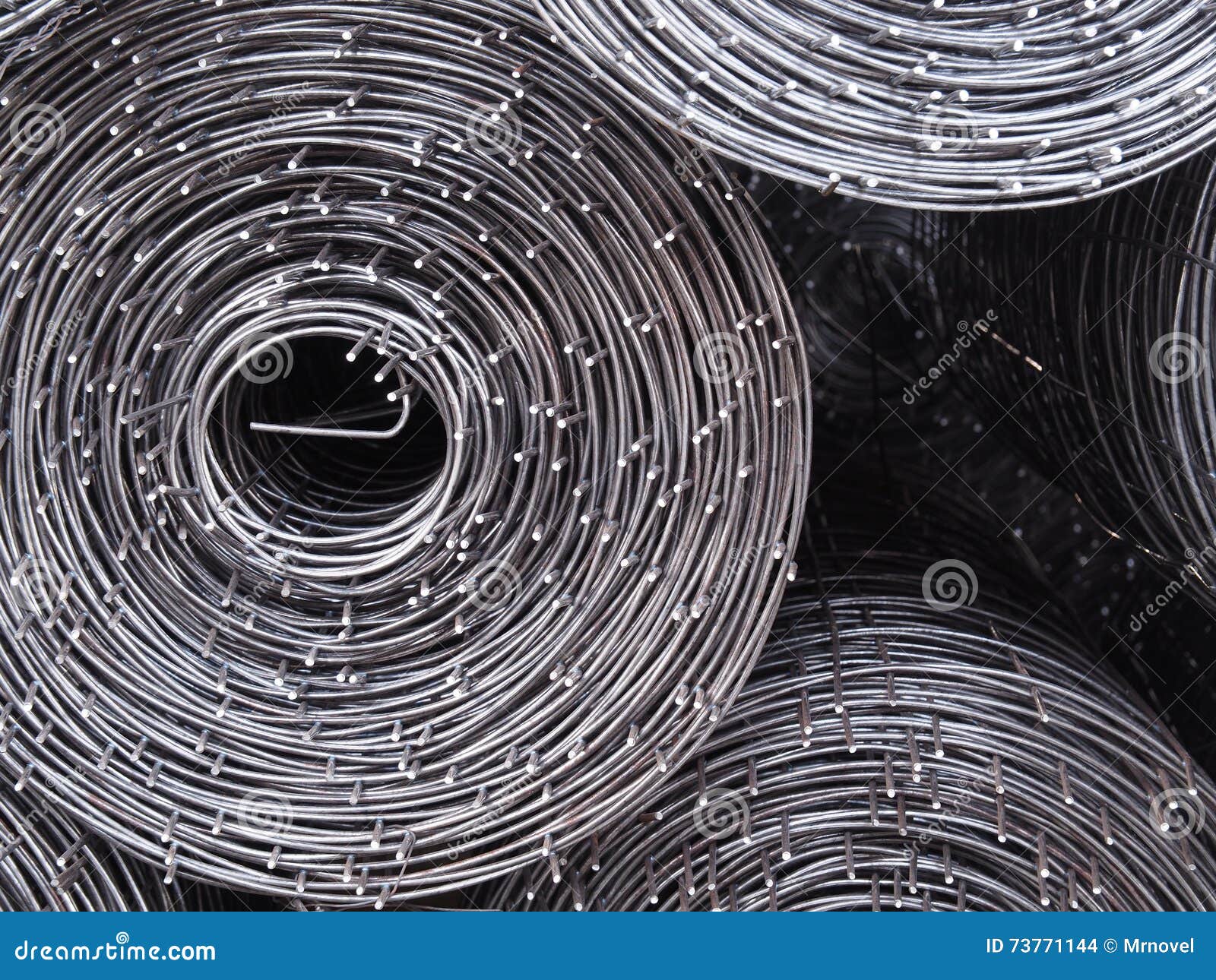 Rolls of iron mesh. stock photo. Image of abstract, metallic - 73771144