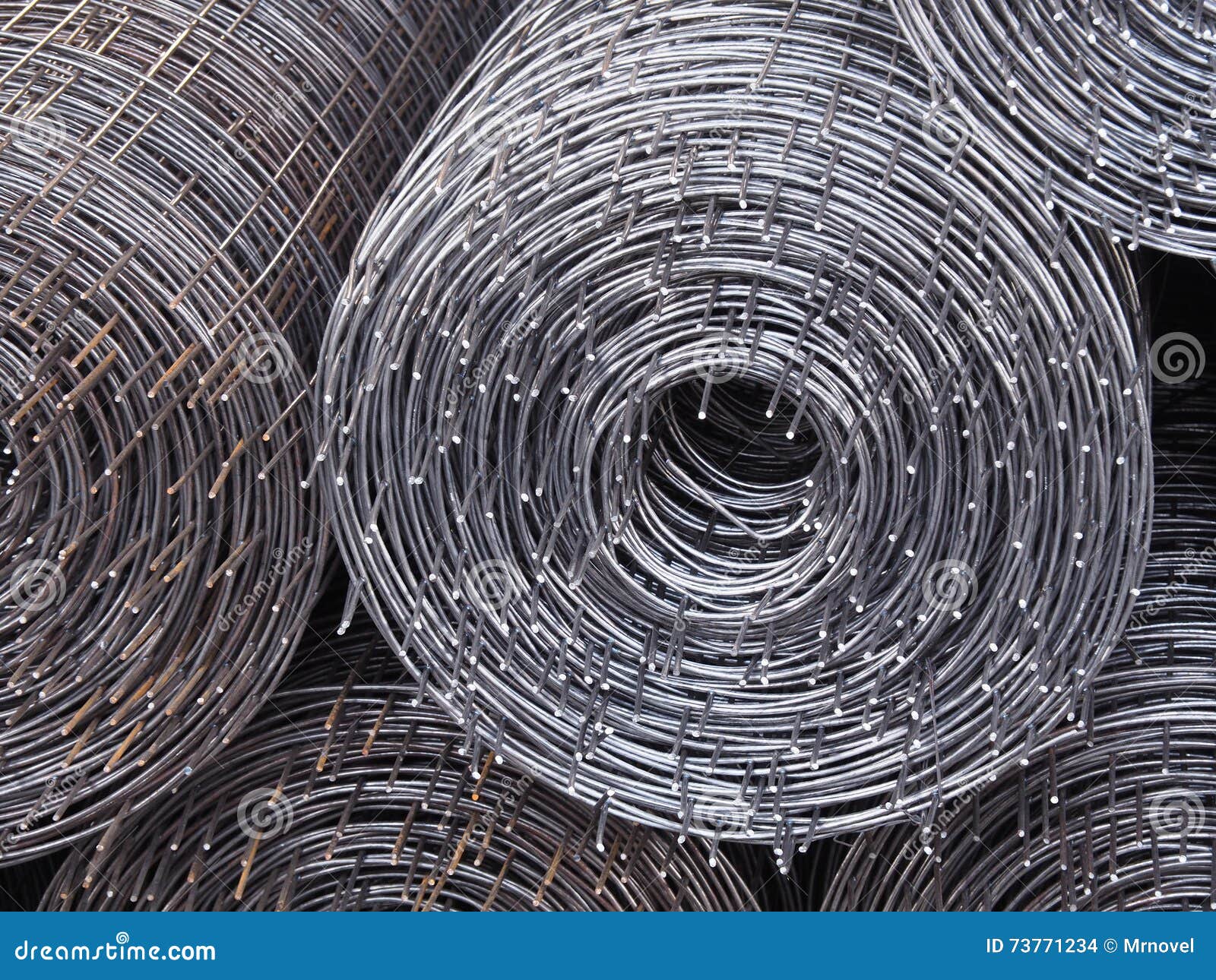 Rolls of iron mesh. stock photo. Image of metal, mesh - 73771234