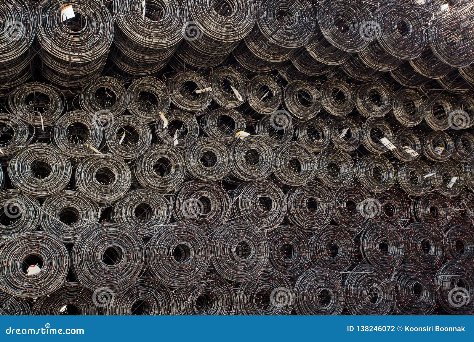 Rolls of Iron Mesh Wire Mesh Use for Reinforce Concrete Stock Photo ...