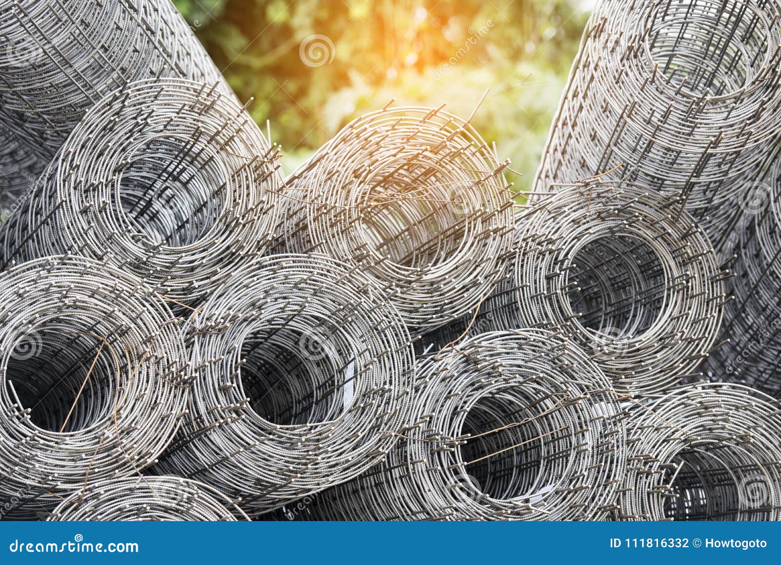 Rolls of Wire Mesh. Iron Steel. Stock Photo - Image of protection ...
