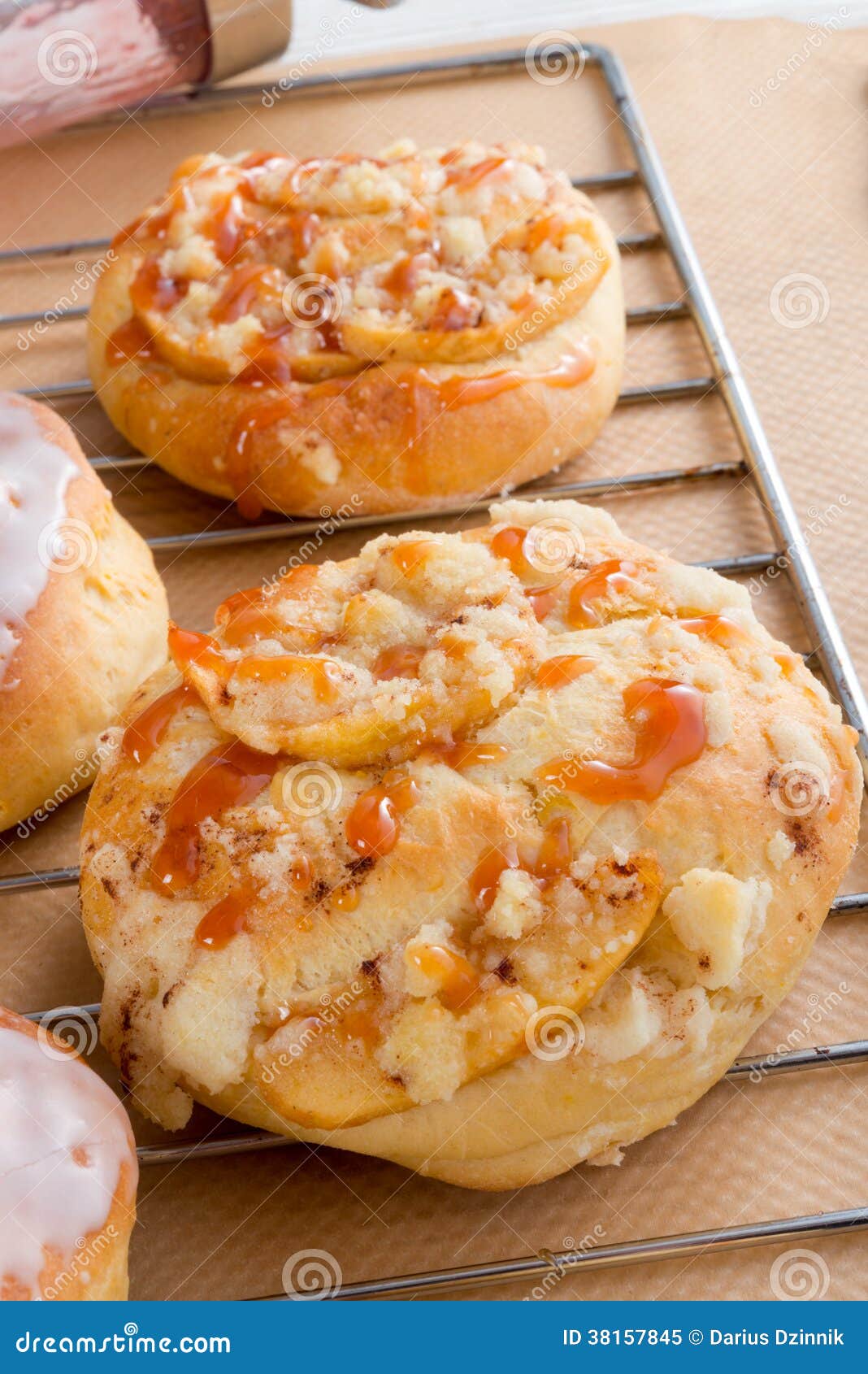 Rolls with Jam - Vintage Style Stock Image - Image of cake, custard ...