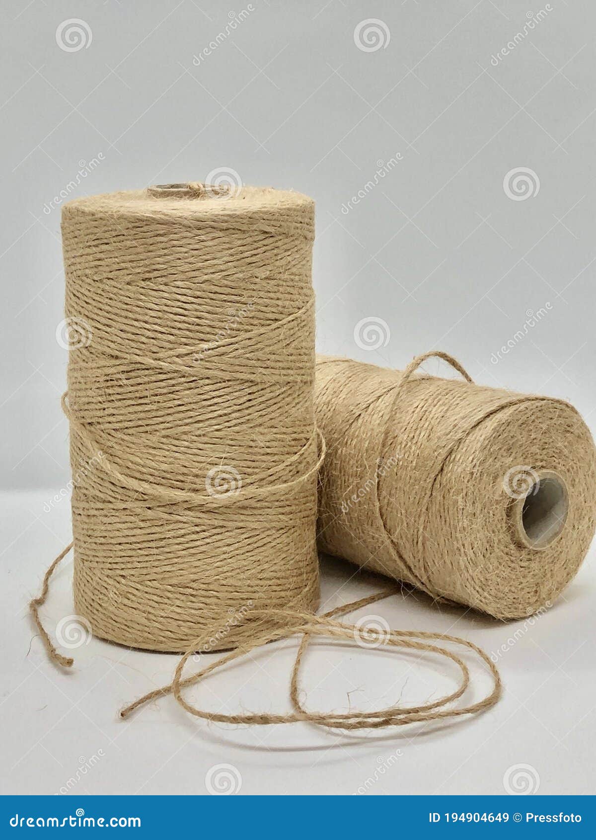 Skeins and Rolls of Jute stock image. Image of cotton - 194904649