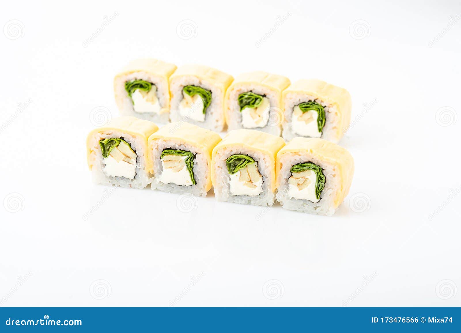 Rolls on a Light Background for the Restaurant Menu1 Stock Photo ...