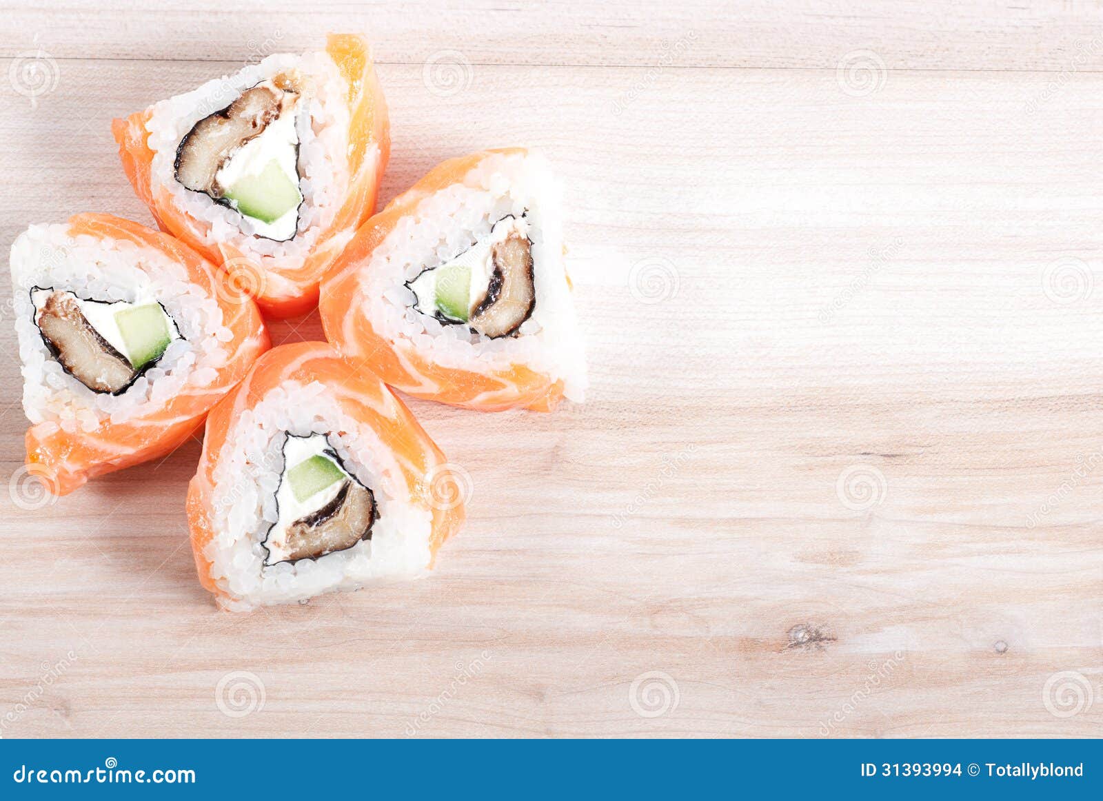 Rolls of maki Sushi stock photo. Image of lifestyle, ebiko - 31393994