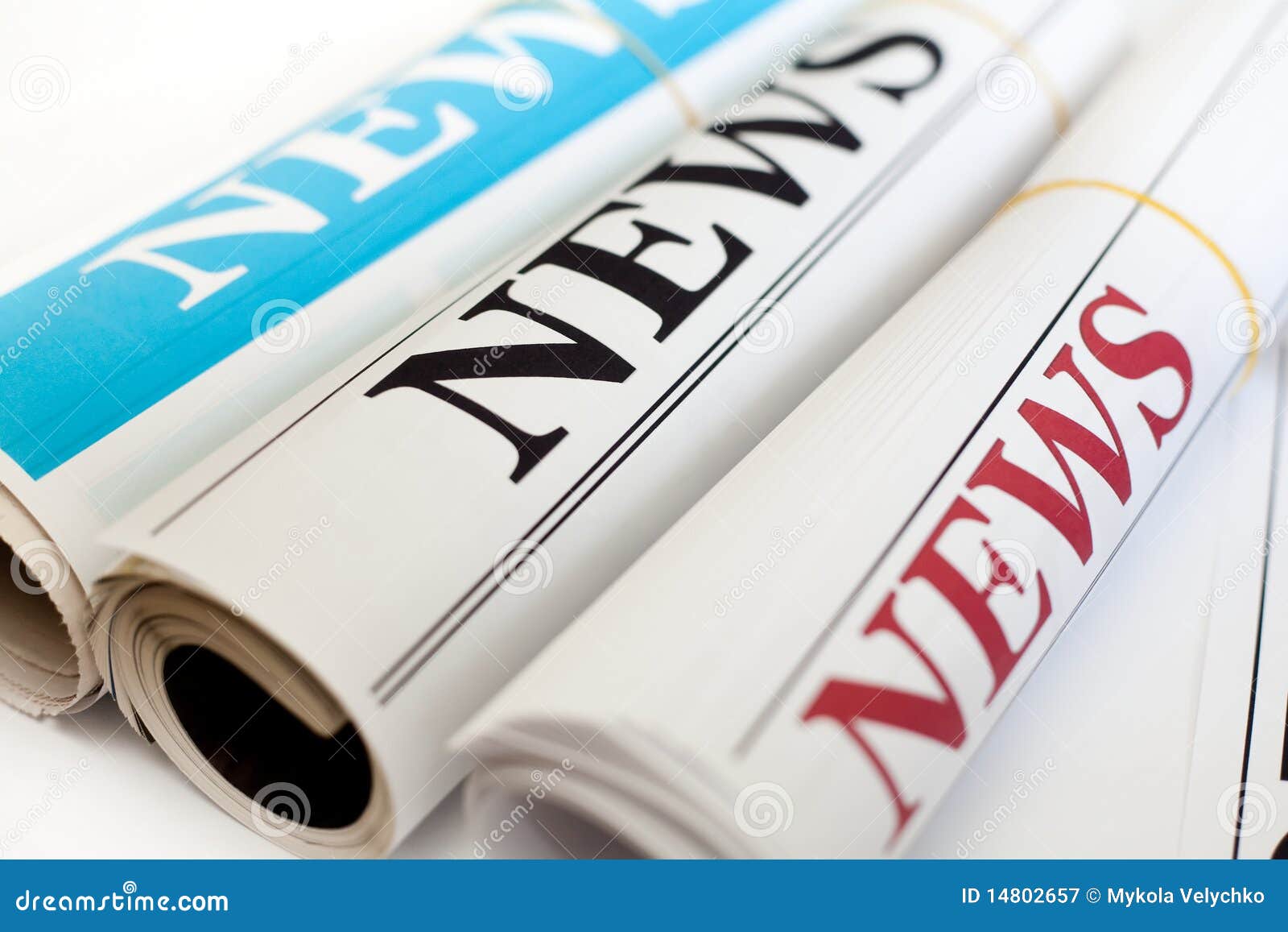 Rolls of newspapers stock image. Image of typescript - 14802657