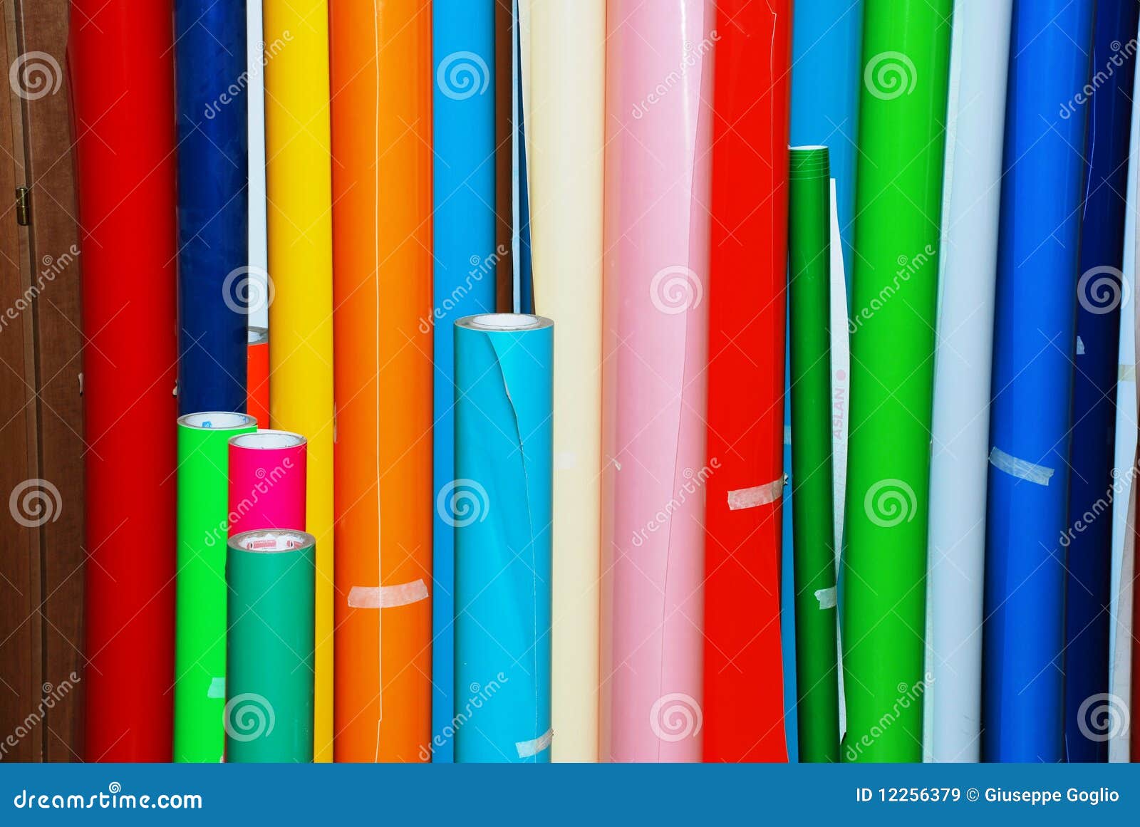 Rolls of paper stock image. Image of paper, color, print - 12256379