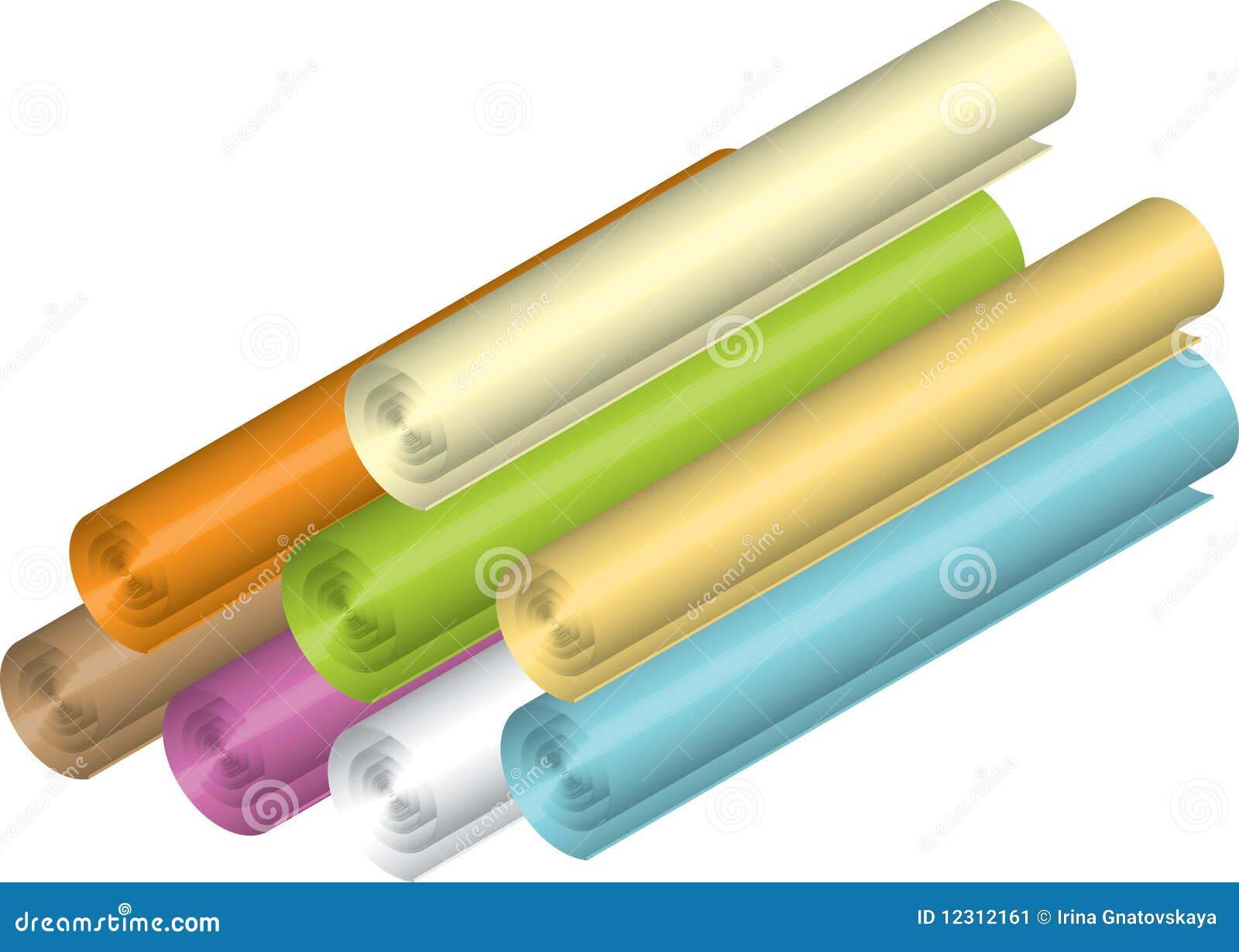 Rolls Of Paper Cartoon Vector | CartoonDealer.com #12312161