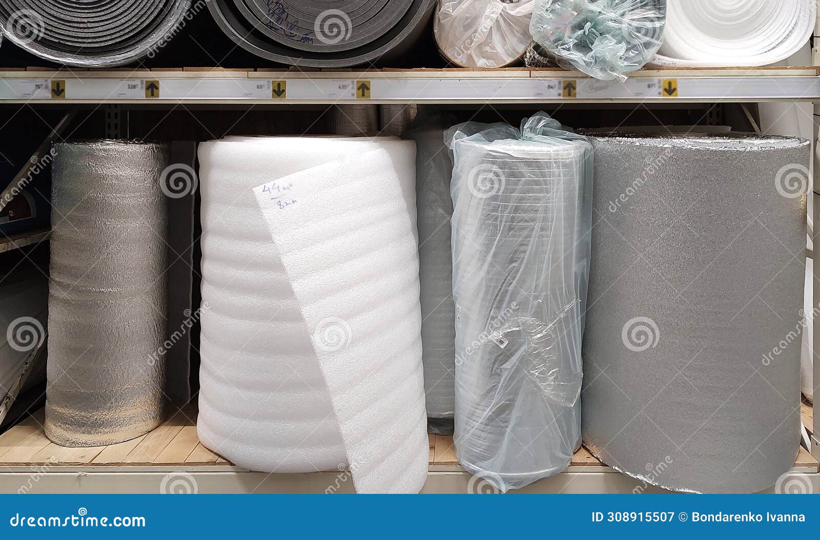 Rolls of Polyethylene Foam and Foil Thermal Insulation Material Stock ...