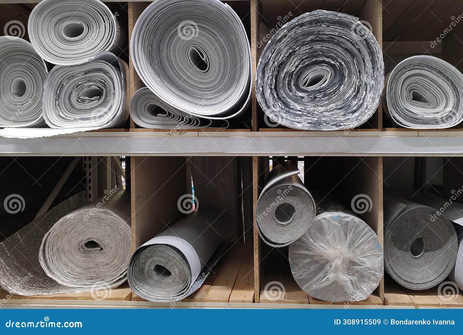 Rolls of Polyethylene Foam and Foil Thermal Insulation Material Stock ...