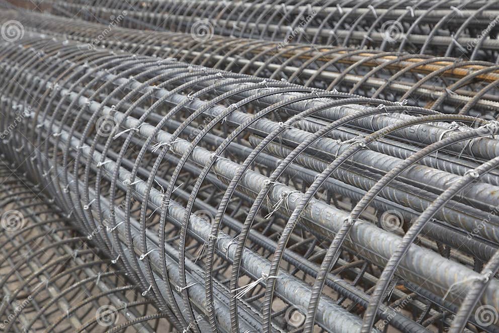 Rolls of Reinforcement Wire Stock Image - Image of coated, reinforcing ...