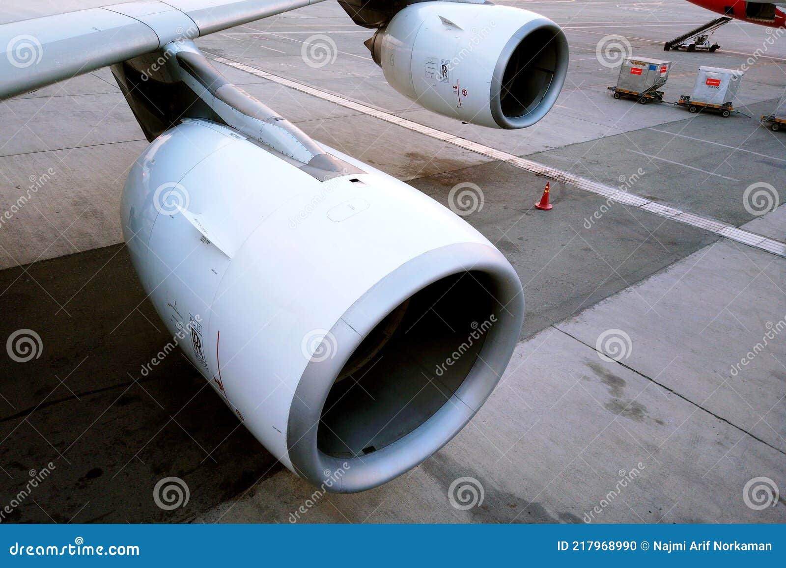 A Rolls Royce Powered Engine of Mahan Air Airbus A340 after Landing ...