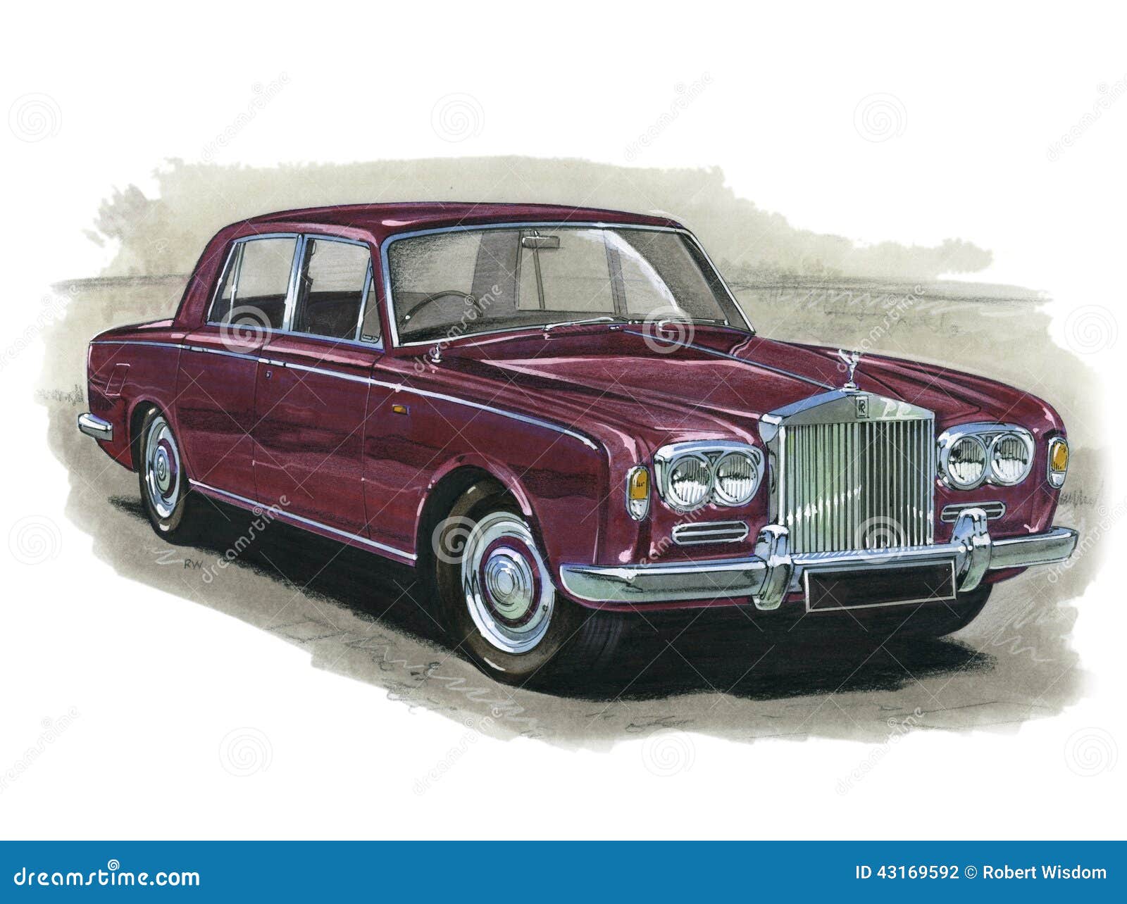 Rolls Royce,Adult Coloring Page For Book And Drawing. Concept Vector ...