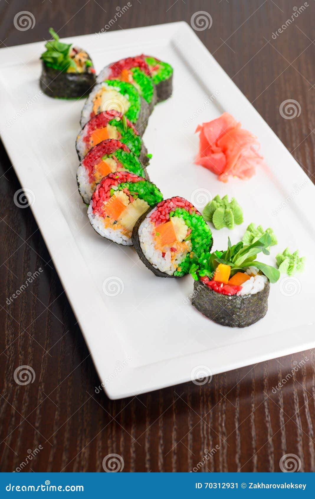 Rolls served on a plate stock image. Image of food, cuisine - 70312931