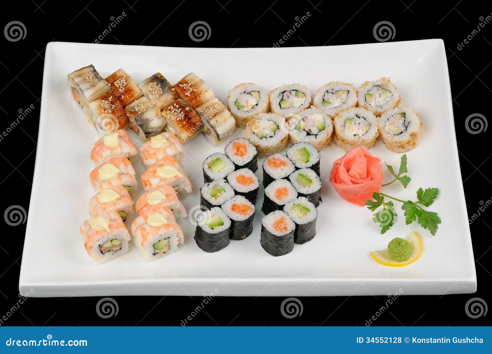 Rolls set stock photo. Image of isolated, ethnicity, lunch - 34552128