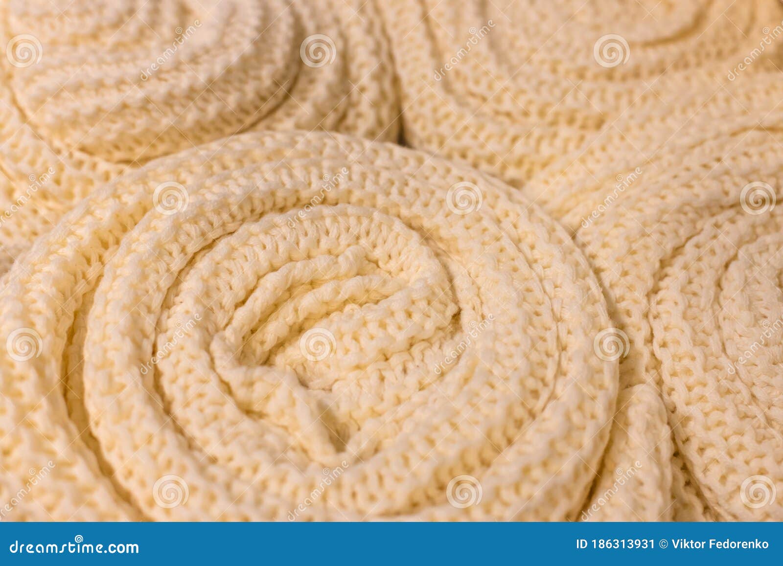 Rolls of Soft Yellow Fluffy Blankets, Texture Effect. Stock Image ...