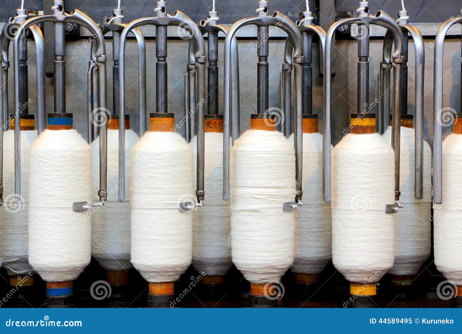 Rolls of Spun Cotton in a Textile Factory Stock Image - Image of nature ...