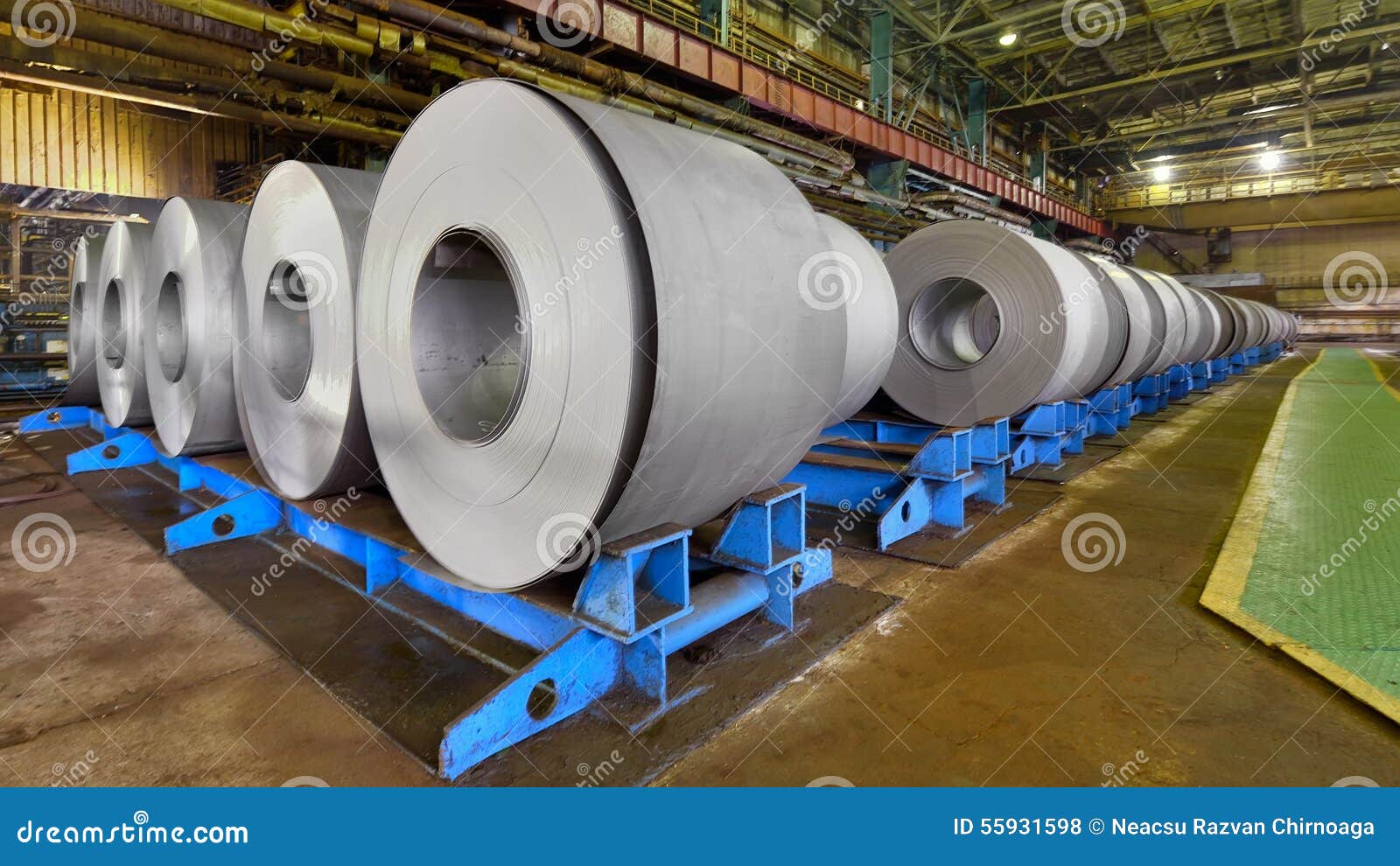Rolls of Steel Sheet Inside of Plant Stock Photo - Image of metal, cold ...