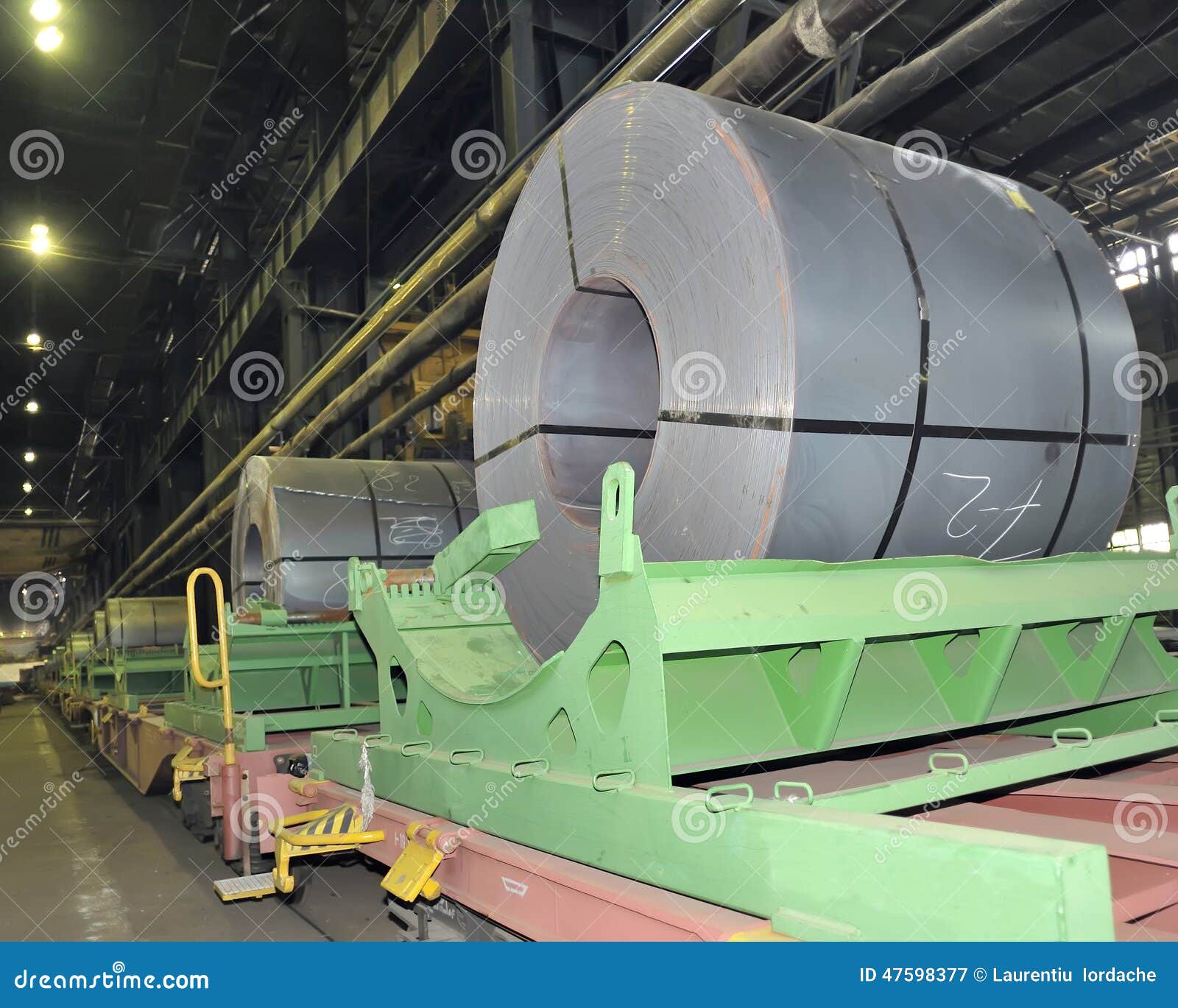 Rolls of Steel Sheet in a Plant Stock Image - Image of aluminum ...