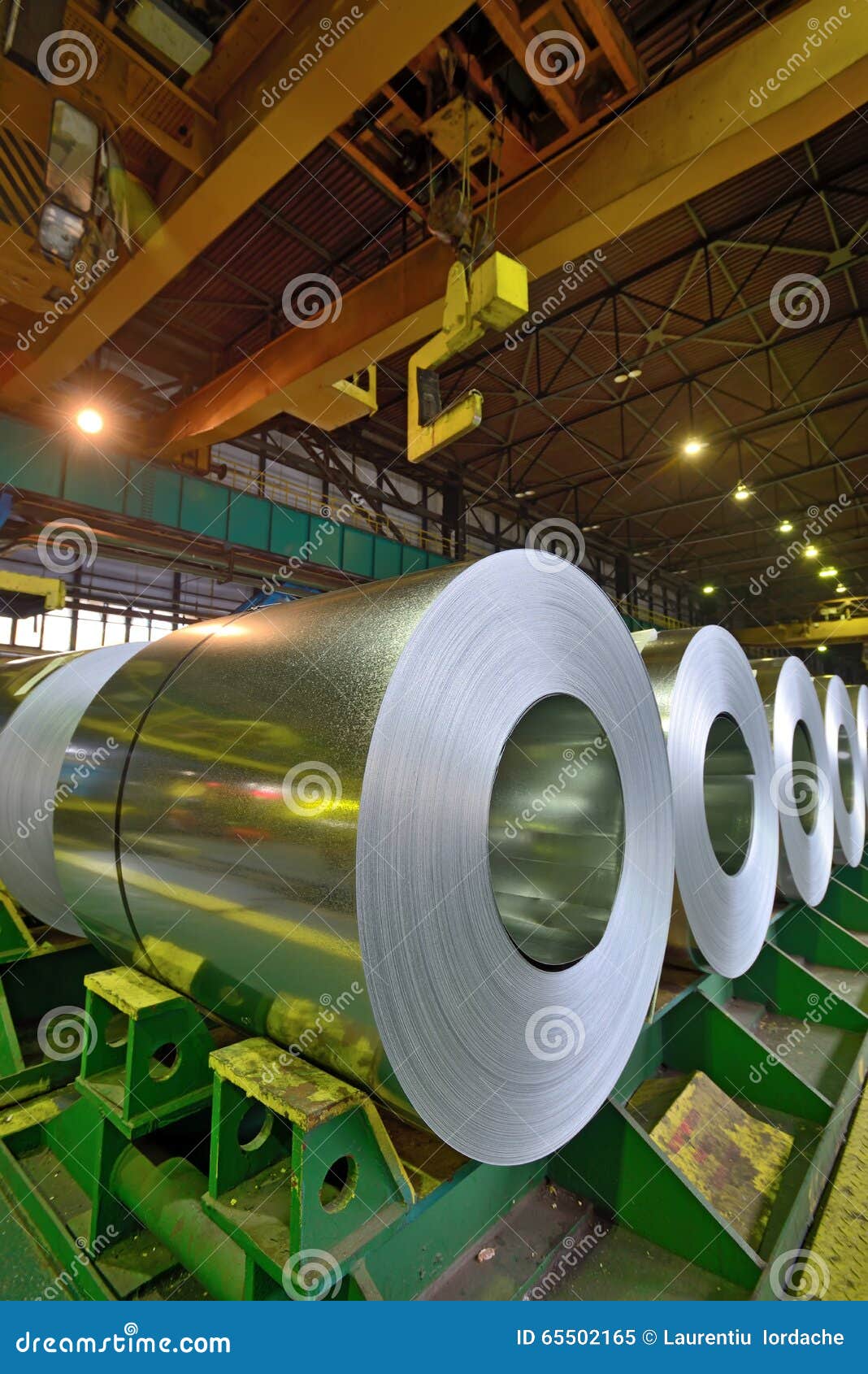 Rolls of Steel Sheet in Warehouse Stock Image - Image of corrugated ...