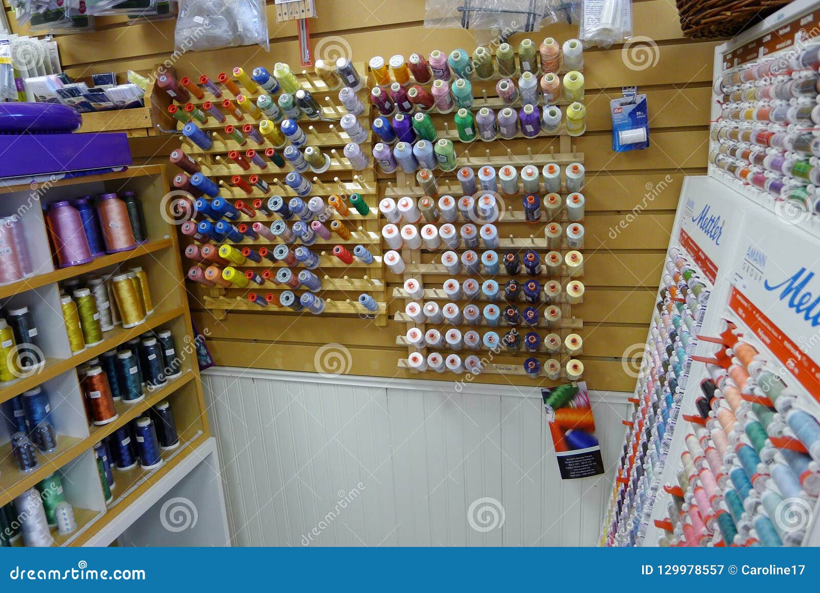 Rolls of Thread in a Patchwork Quilt Store Editorial Photography ...